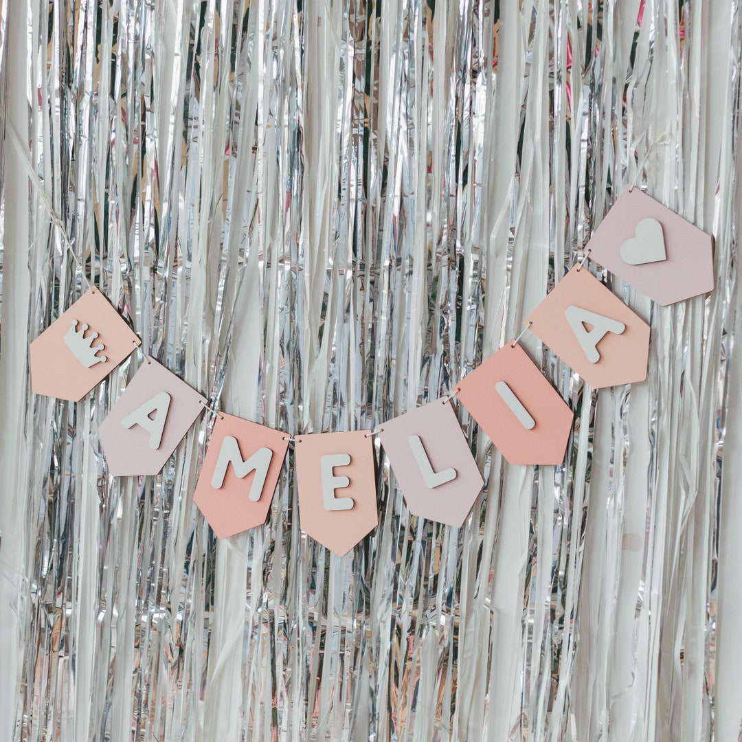 Wooden Name Garland, Reusable Name Banner, Baby Shower Decoration, Baby ...