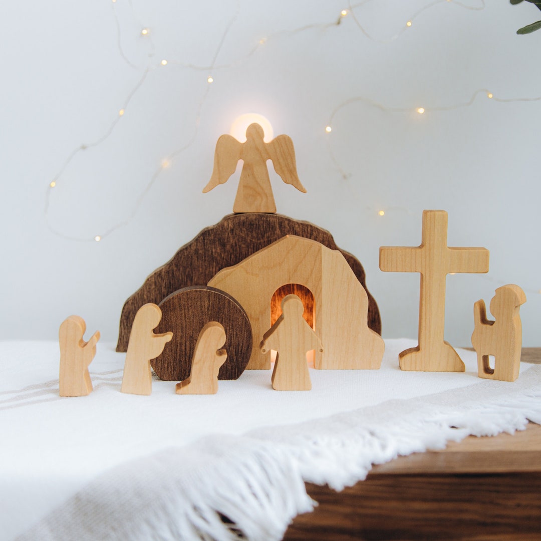 Reusable Easter Decor. Easter Empty Tomb Scene. Wooden Resurrection ...