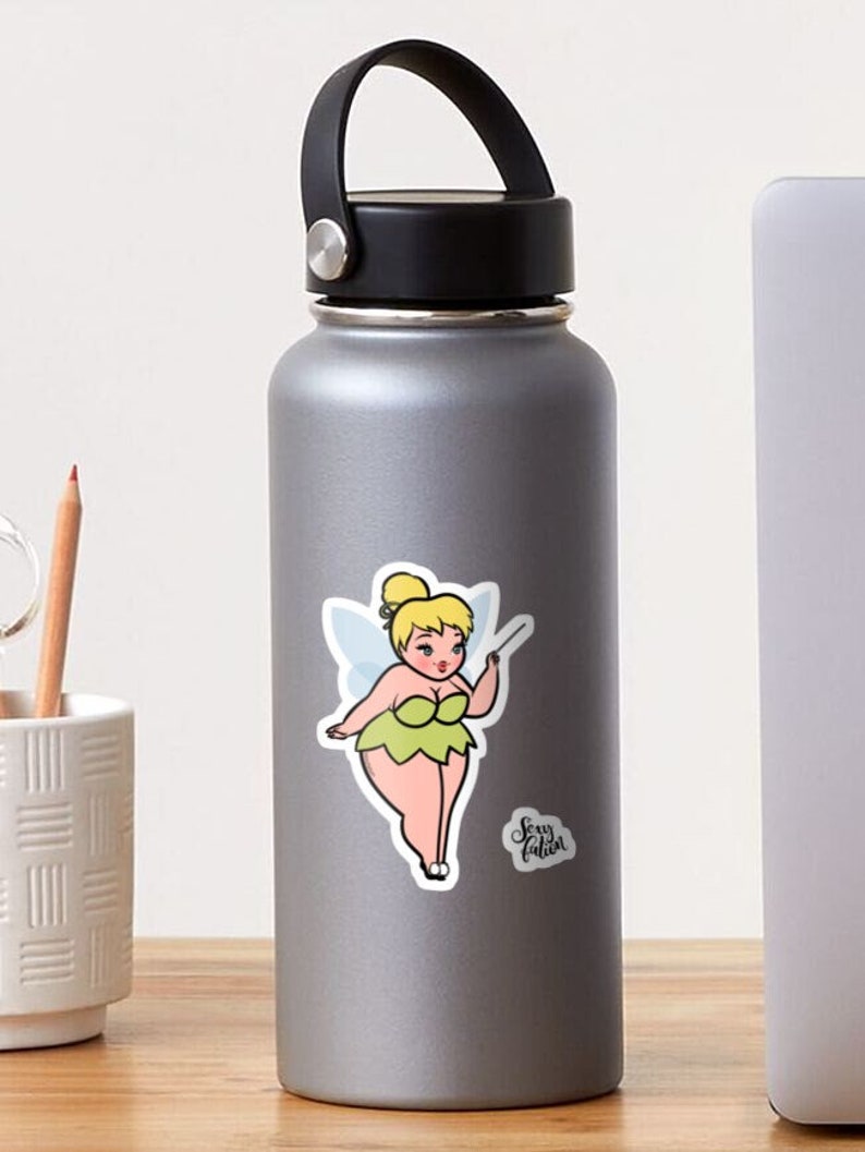 TINKER BELL STICKER Sexyfation Fairy Sticker Fat Fairy - Etsy