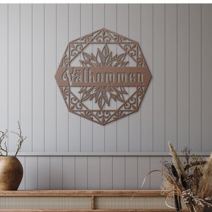 Valkommen Metal Sign, Swedish Welcome, Scandinavian Home Decor - Etsy