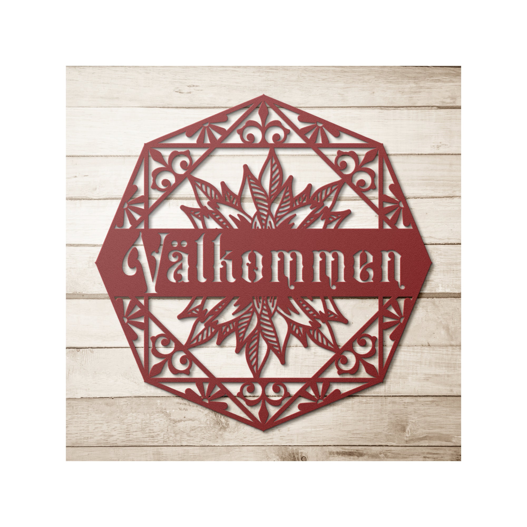 Valkommen Sign, Swedish Welcome Sign, Swedish Metal Wall Art ...