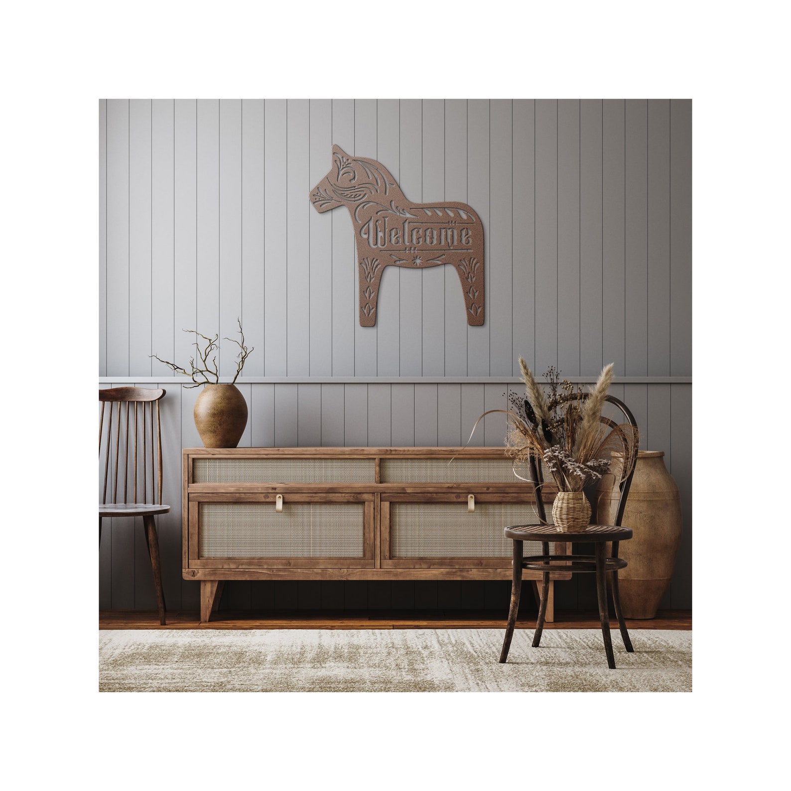 Dala Horse Welcome Sign, Swedish Welcome Sign, Dala Horse Wall Decor ...