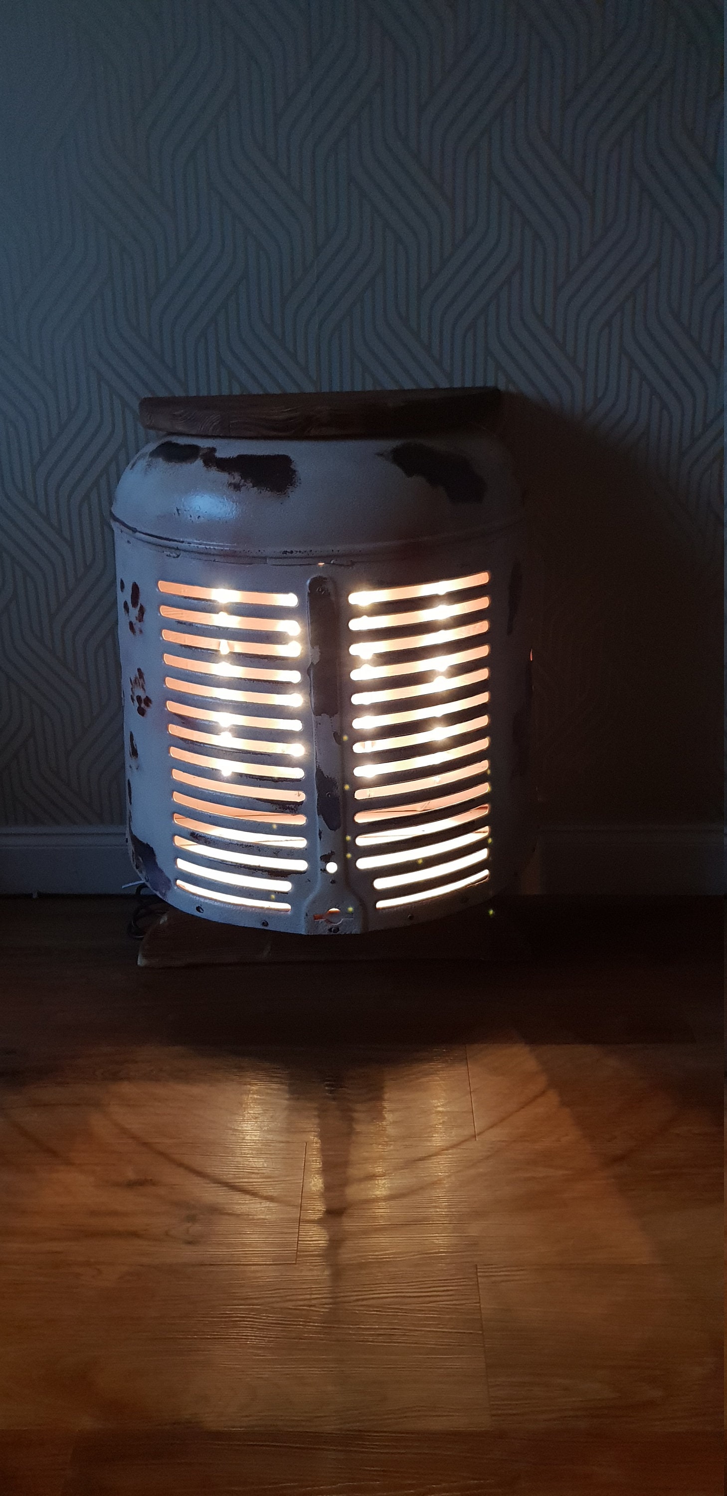 Upcyled Vintage Tractor Bonnet Table With Led Lighting Inside - Etsy