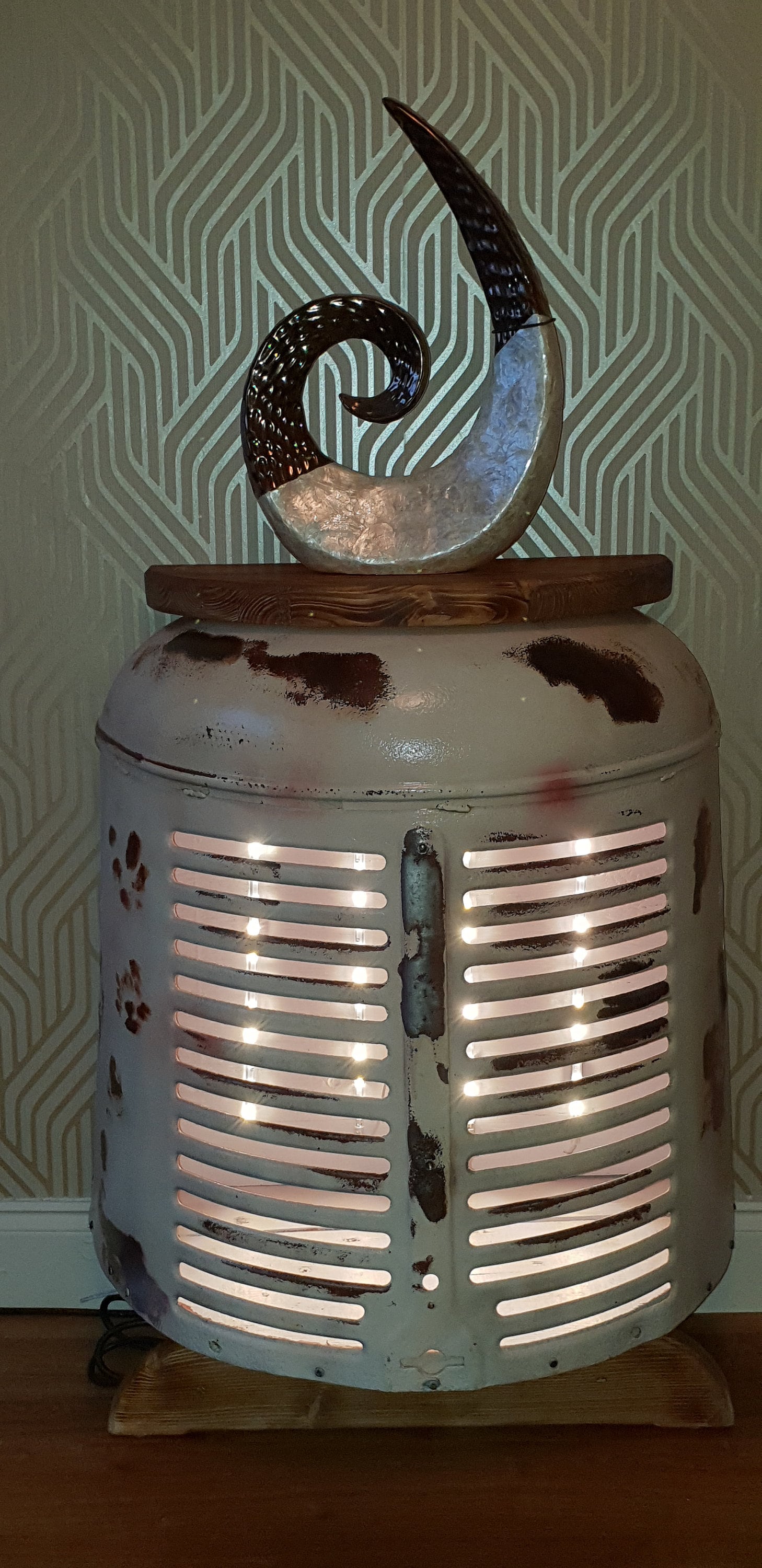 Upcyled Vintage Tractor Bonnet Table With Led Lighting Inside - Etsy