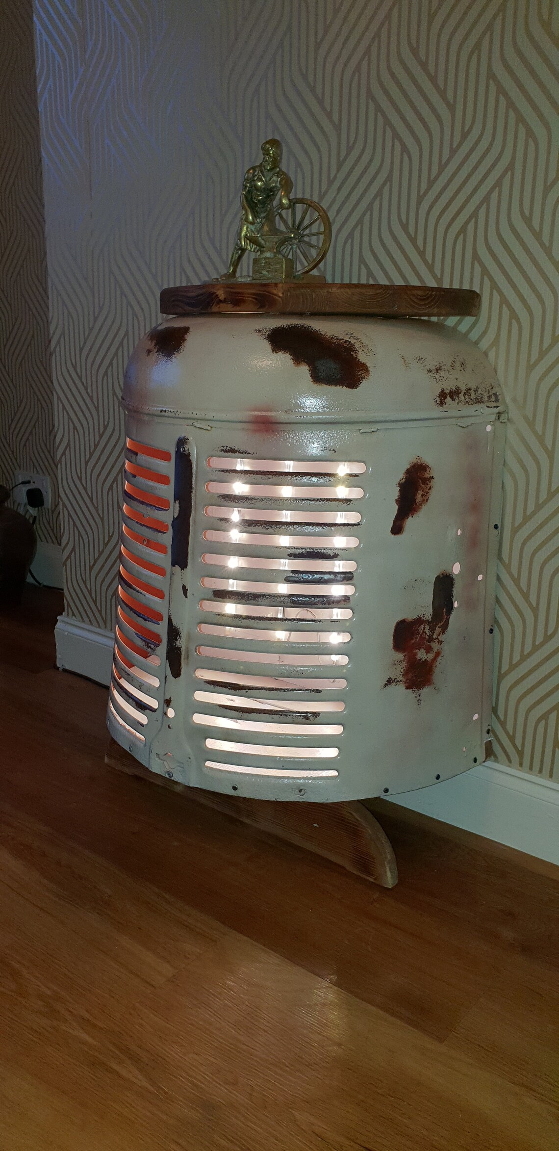 Upcyled Vintage Tractor Bonnet Table With Led Lighting Inside - Etsy