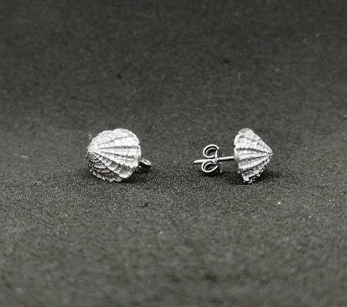Seashell Earrings / Sterling Silver / Beach Earrings / Beach - Etsy