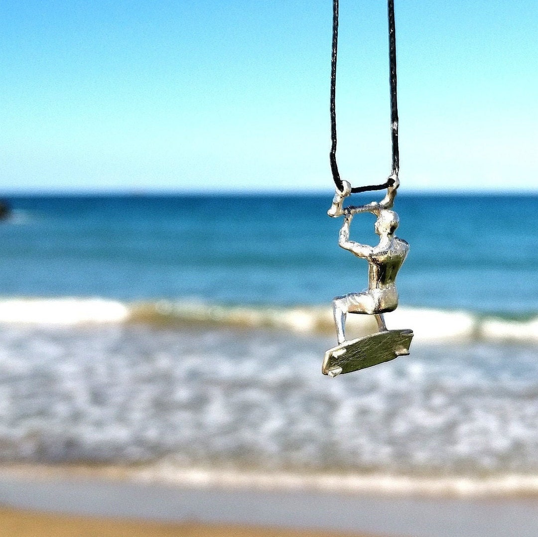 Kitesurf Necklace / Silver 925 / Man 3d / for Kitesurf Lovers ...