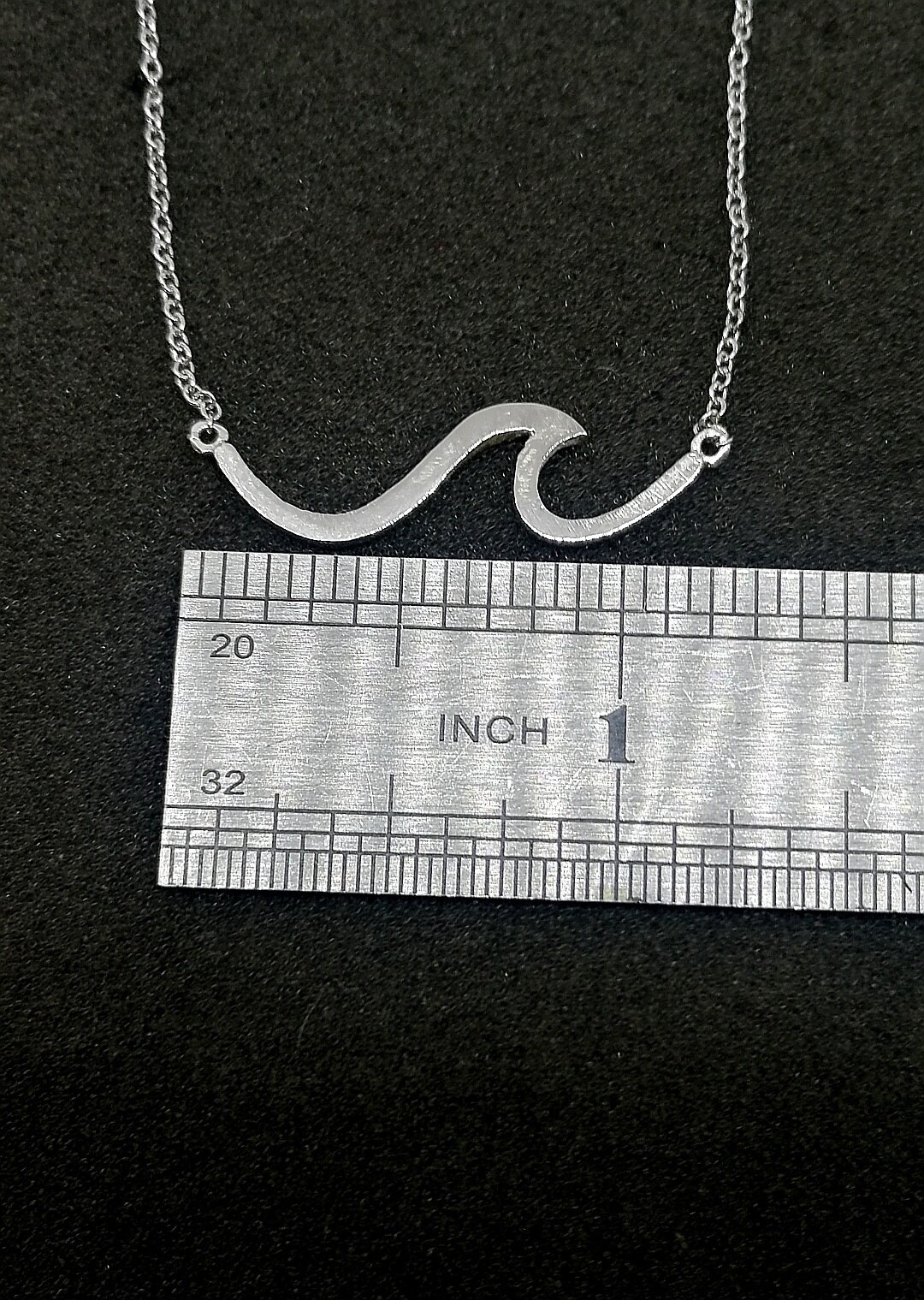 Wave Surf Necklace / Sterling Silver / Sterling Silver Chain ...