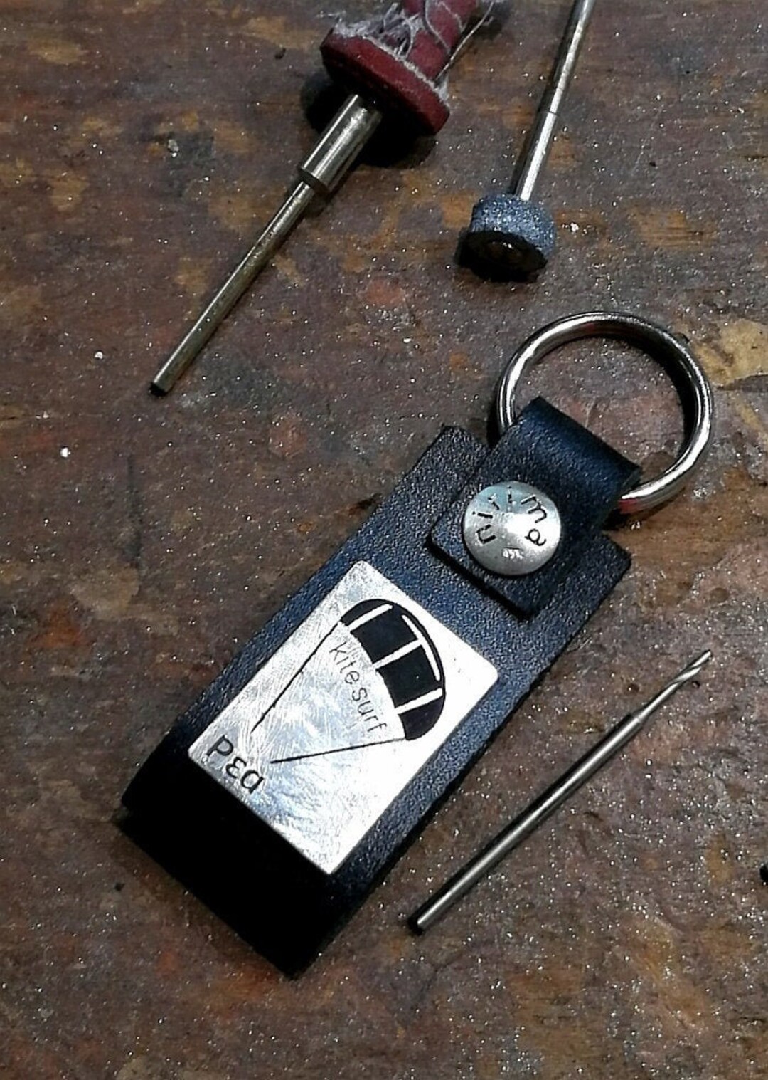 Kite Surf Keychains / Personalized / Sterling Silver / Original Lether ...