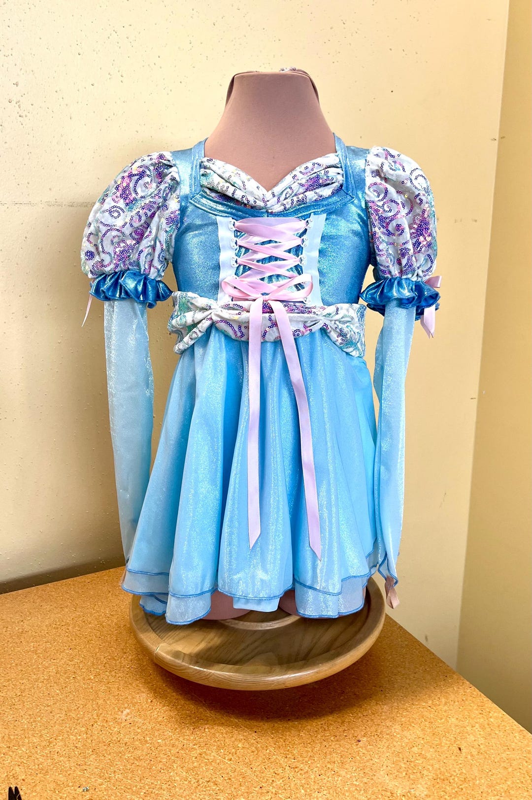 Princess Theme Costume Blue Pink Ivory Dance Solo Outfit Child Large - Etsy