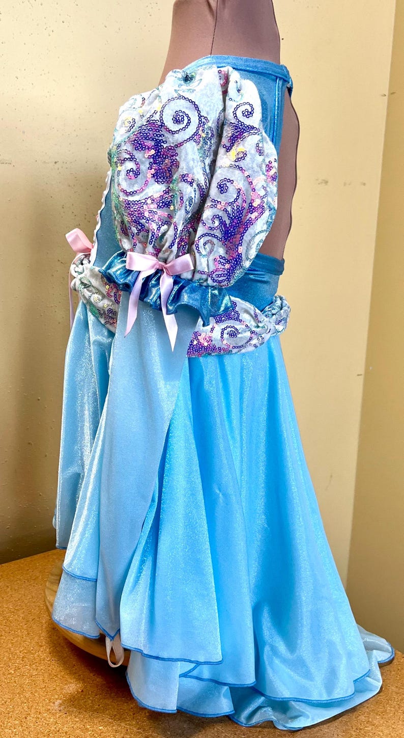 Princess Theme Costume Blue Pink Ivory Dance Solo Outfit Child Large - Etsy