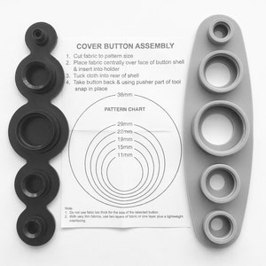 Self Cover Metal & Plastic Button Press Tool for Button Sizes 11mm 15mm ...