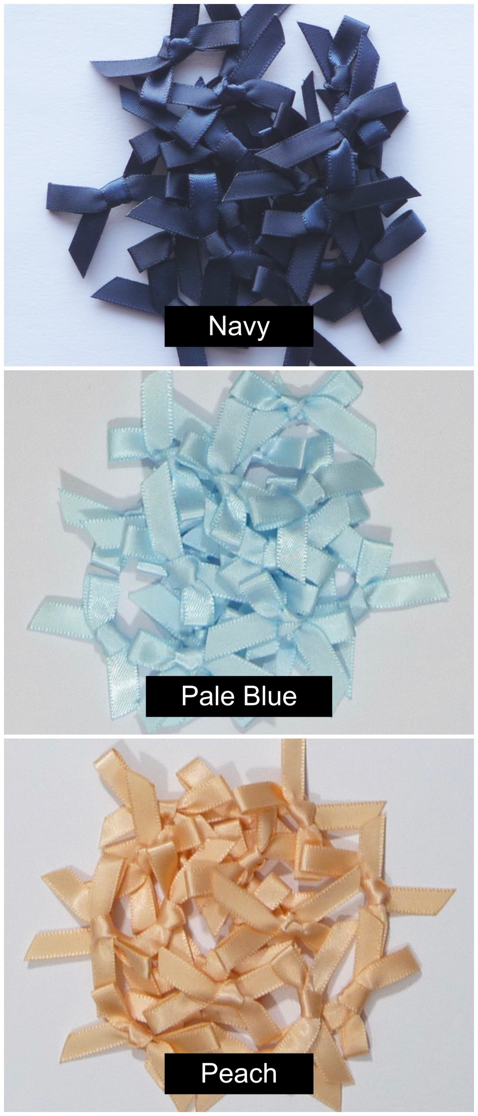 Pack of 20 Satin Ribbon Mini Bows 7mm 23 Colours for - Etsy UK