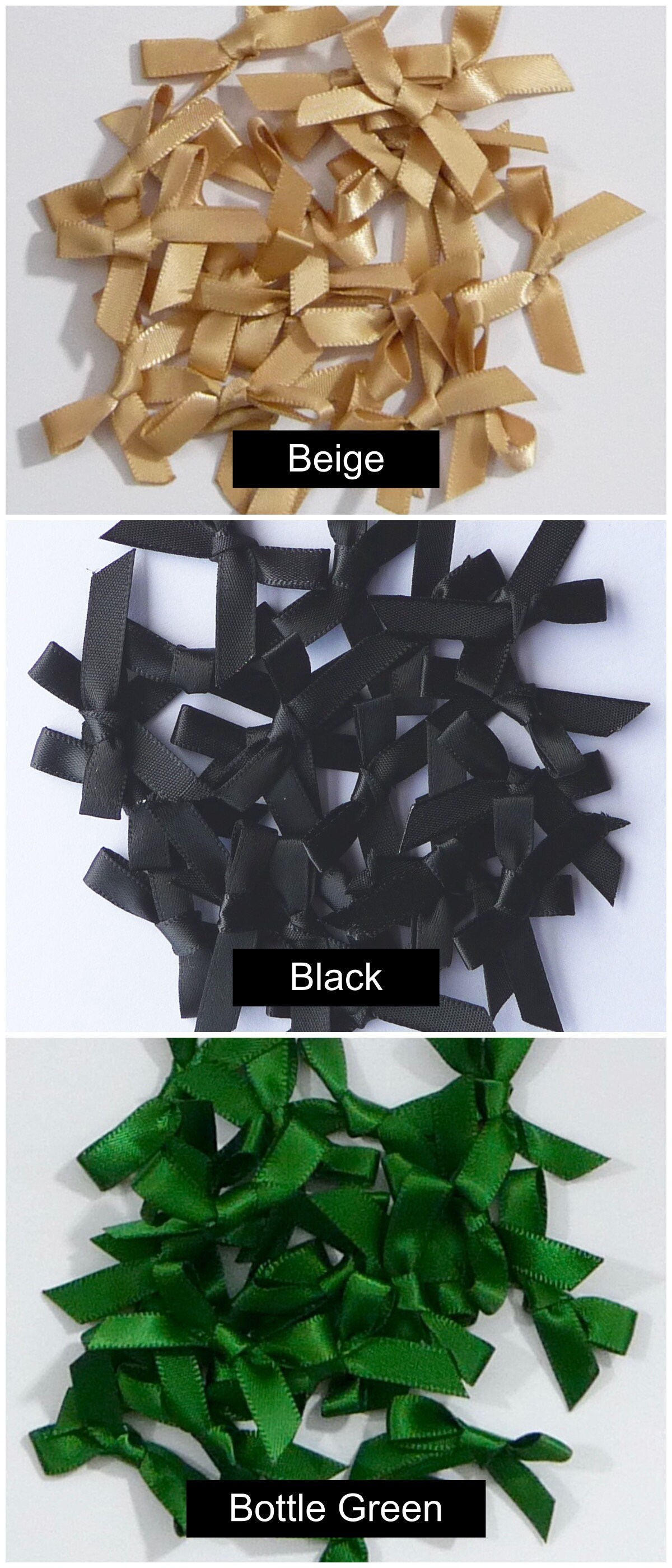 Pack of 20 Satin Ribbon Mini Bows 7mm 23 Colours for - Etsy UK