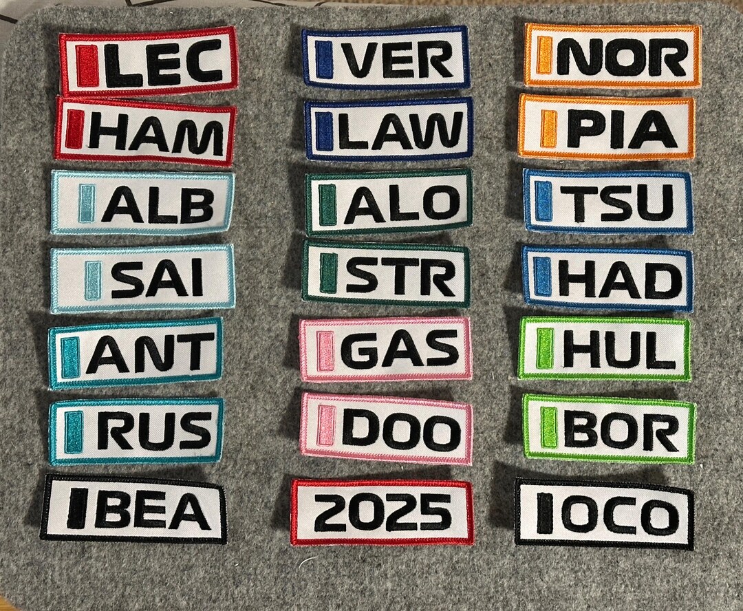 Formula 1/ F1 2025 Drivers Patch Set - Etsy