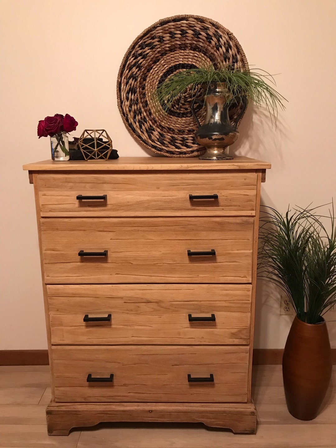 Farmhouse, Rustic, Industrial Style Dresser, Raw Wood, Chest of Drawers ...