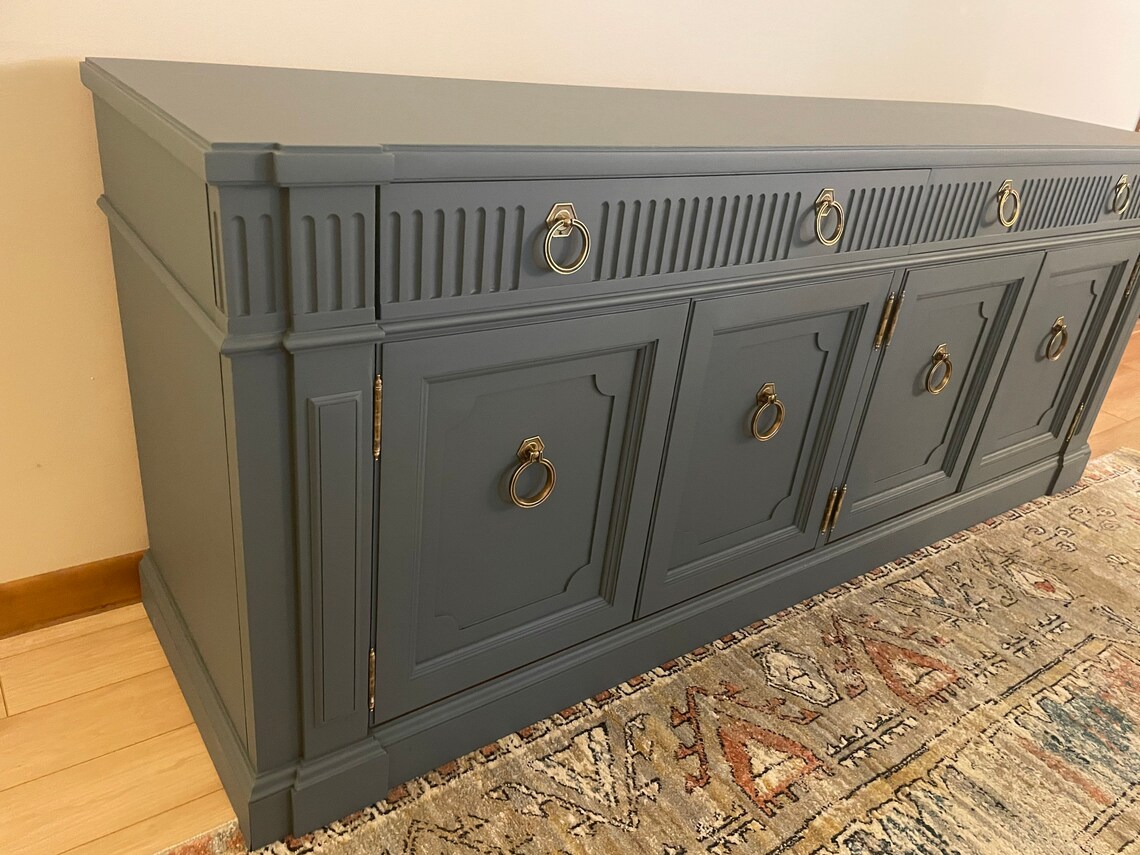 Sold Do Not Purchase Soldstunning Slate Blue Buffet - Etsy