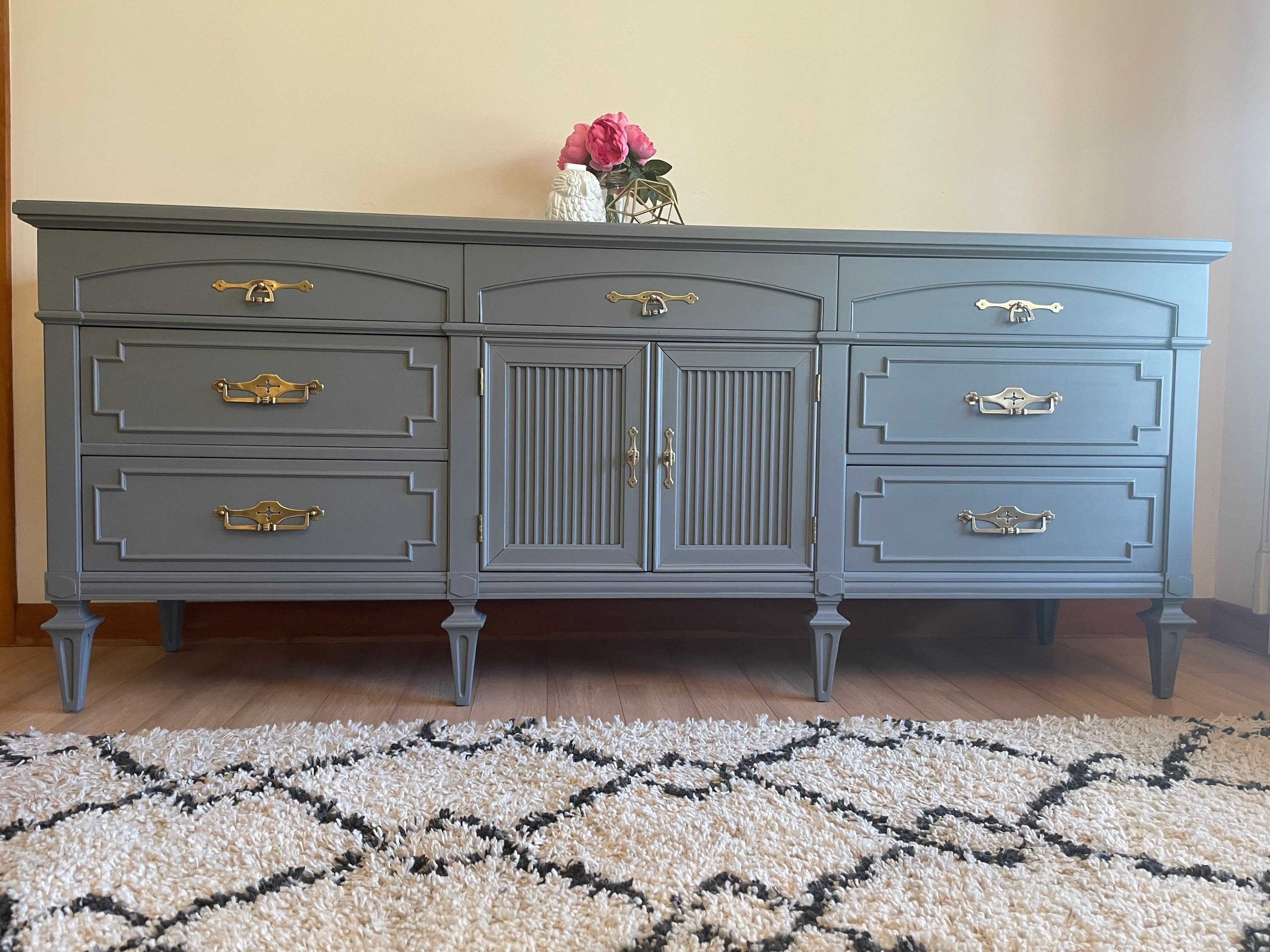 Gray gold dresser store