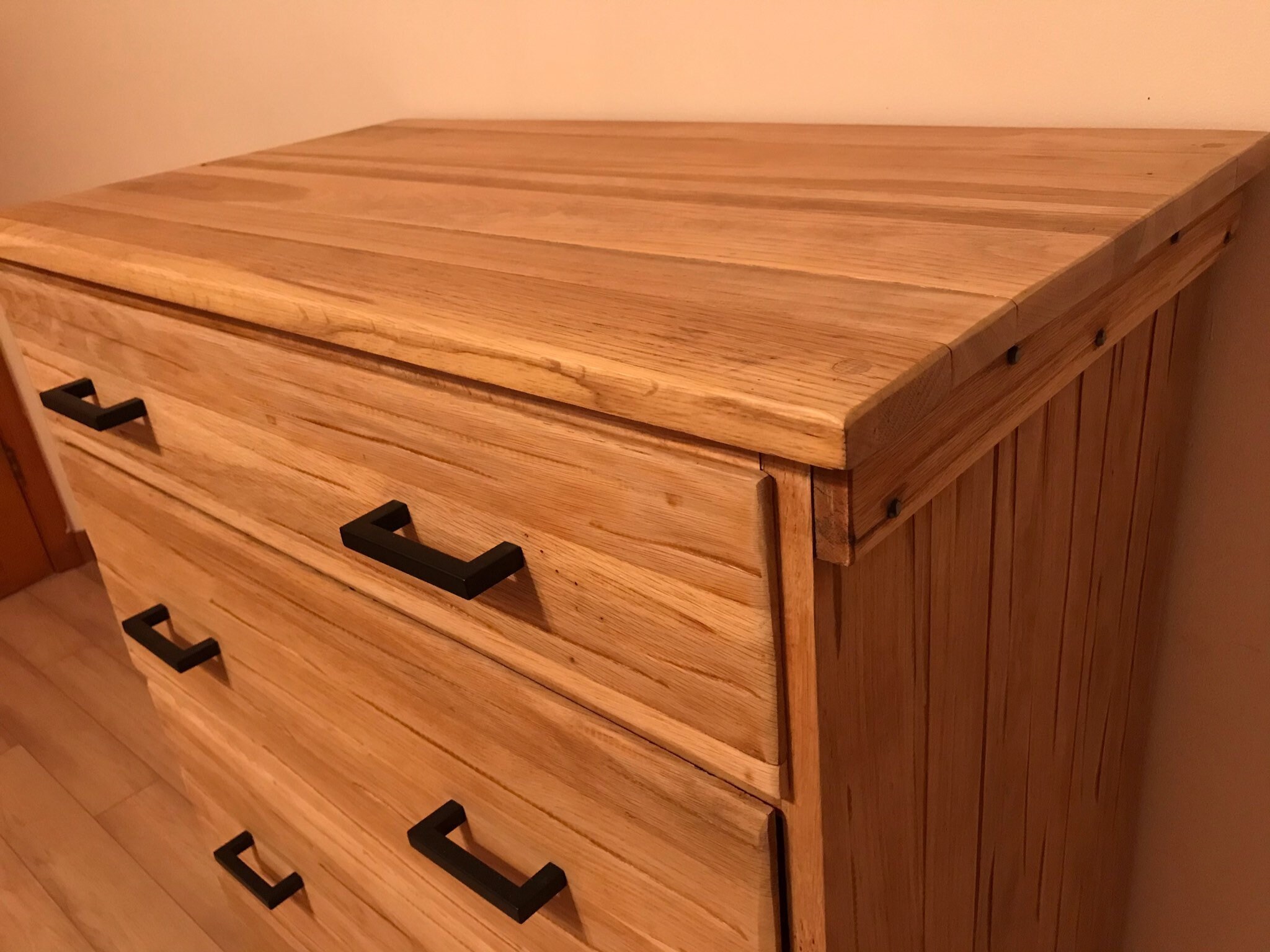 Farmhouse, Rustic, Industrial Style Dresser, Raw Wood, Chest of Drawers ...