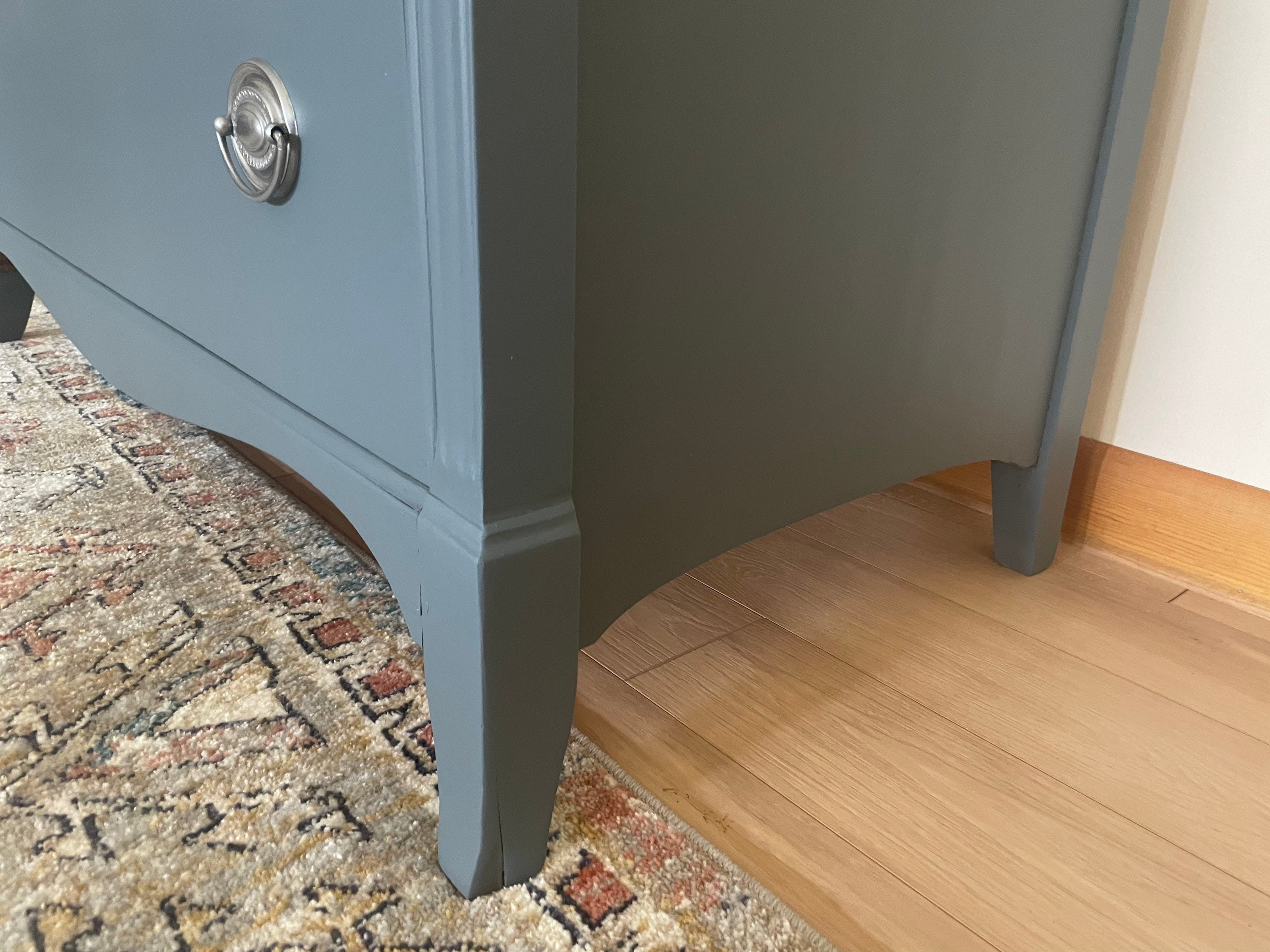 Vintage Slate Blue Mahogany Dresser: Federal Style, Refinished - Etsy