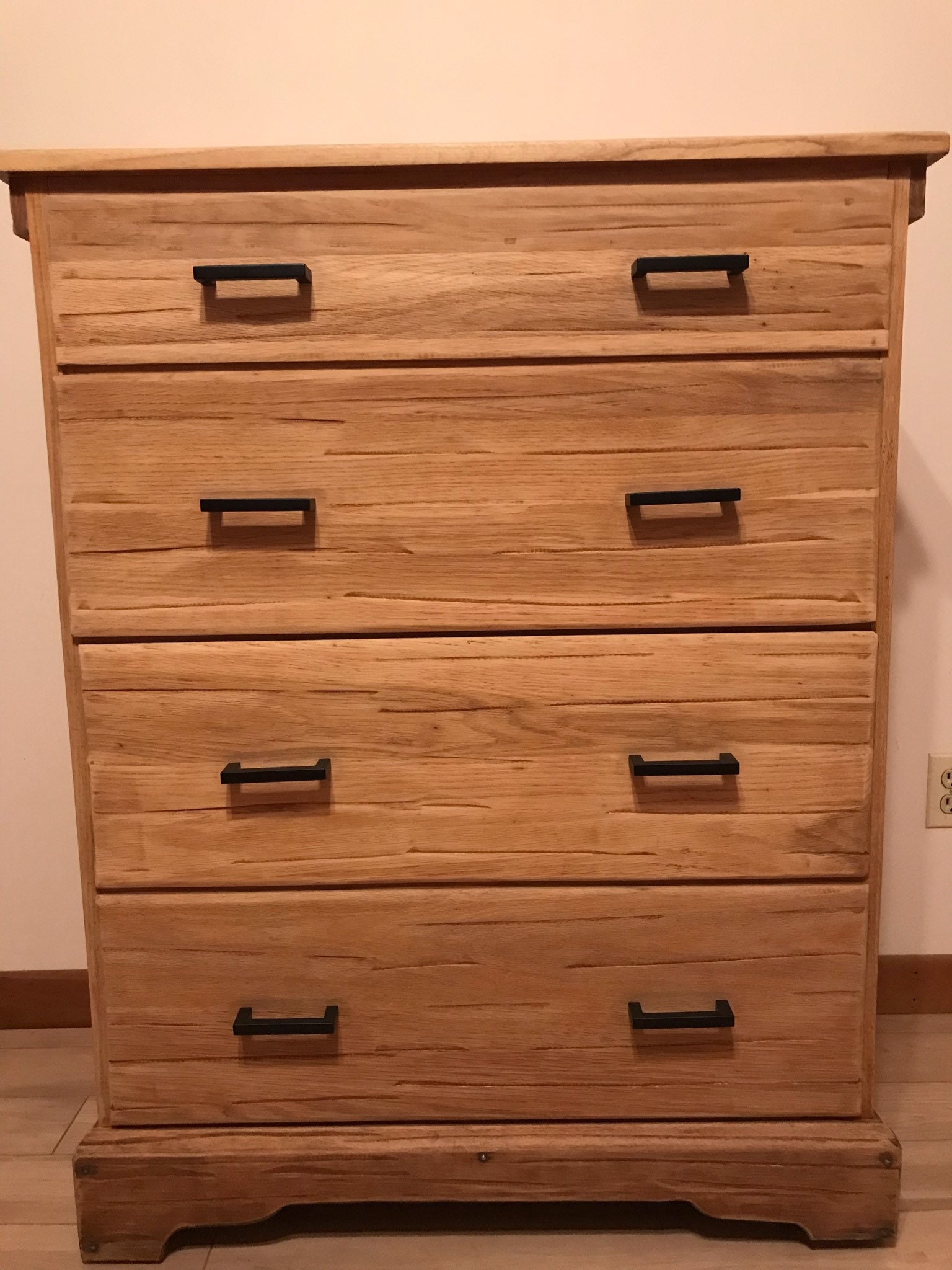 Farmhouse, Rustic, Industrial Style Dresser, Raw Wood, Chest of Drawers ...