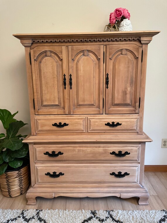 Sold DO NOT Purchase Boho Raw Wood Dresser Modern Farmhouse Dresser Raw Wood Armoire White Waxed Raw Wood Dresser Etsy