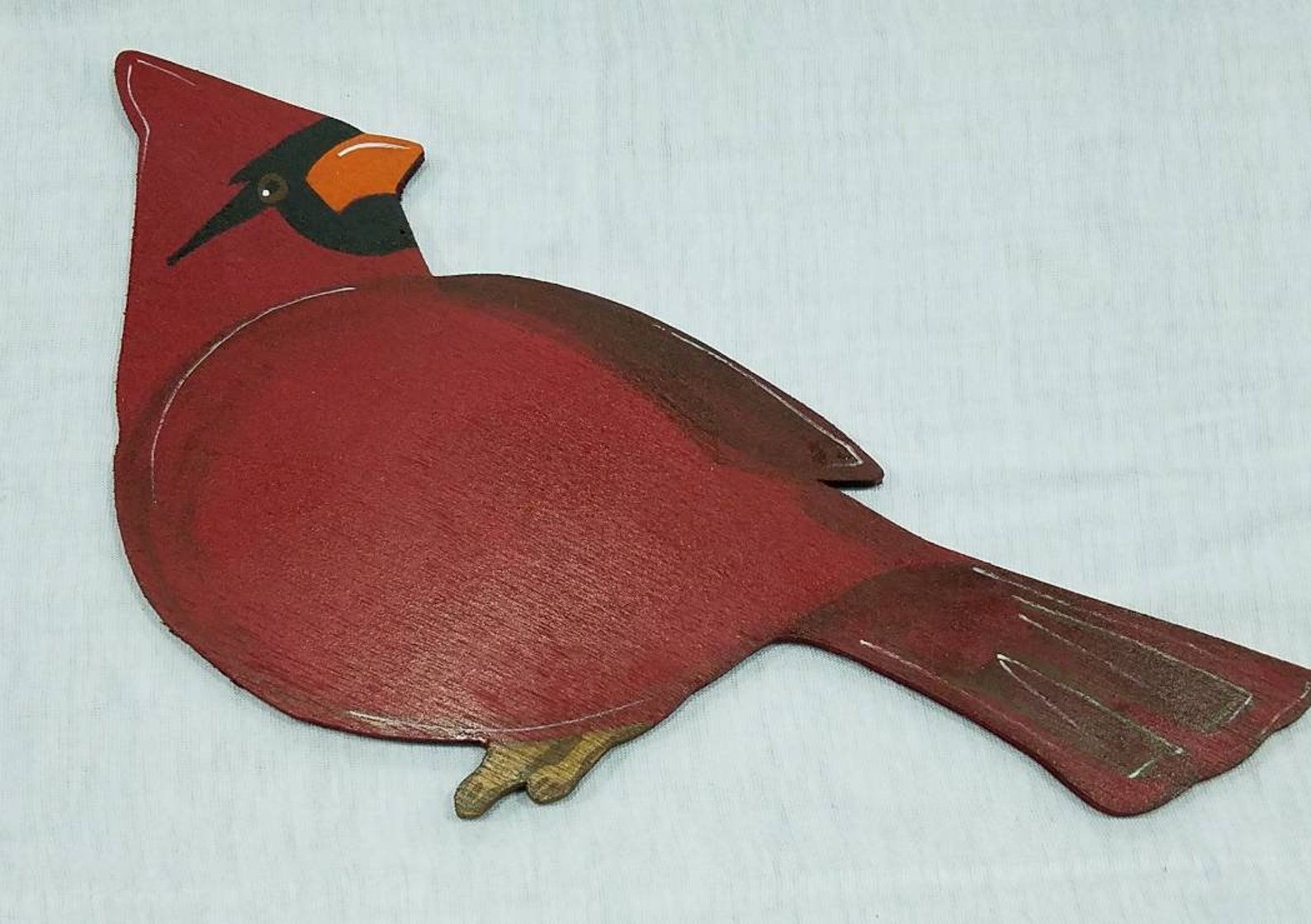 Hand Painted Cardinal Wood Cutout. Wreath Sign Cardinal Sign | Etsy