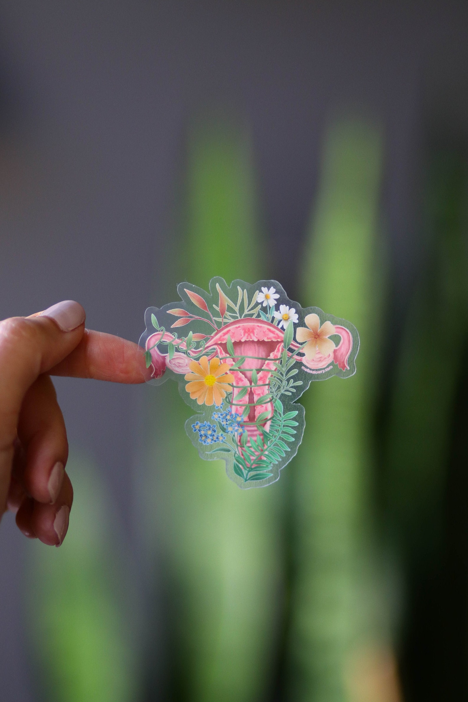 Floral Uterus Clear Sticker Feminist Reproductive Rights Womb | Etsy