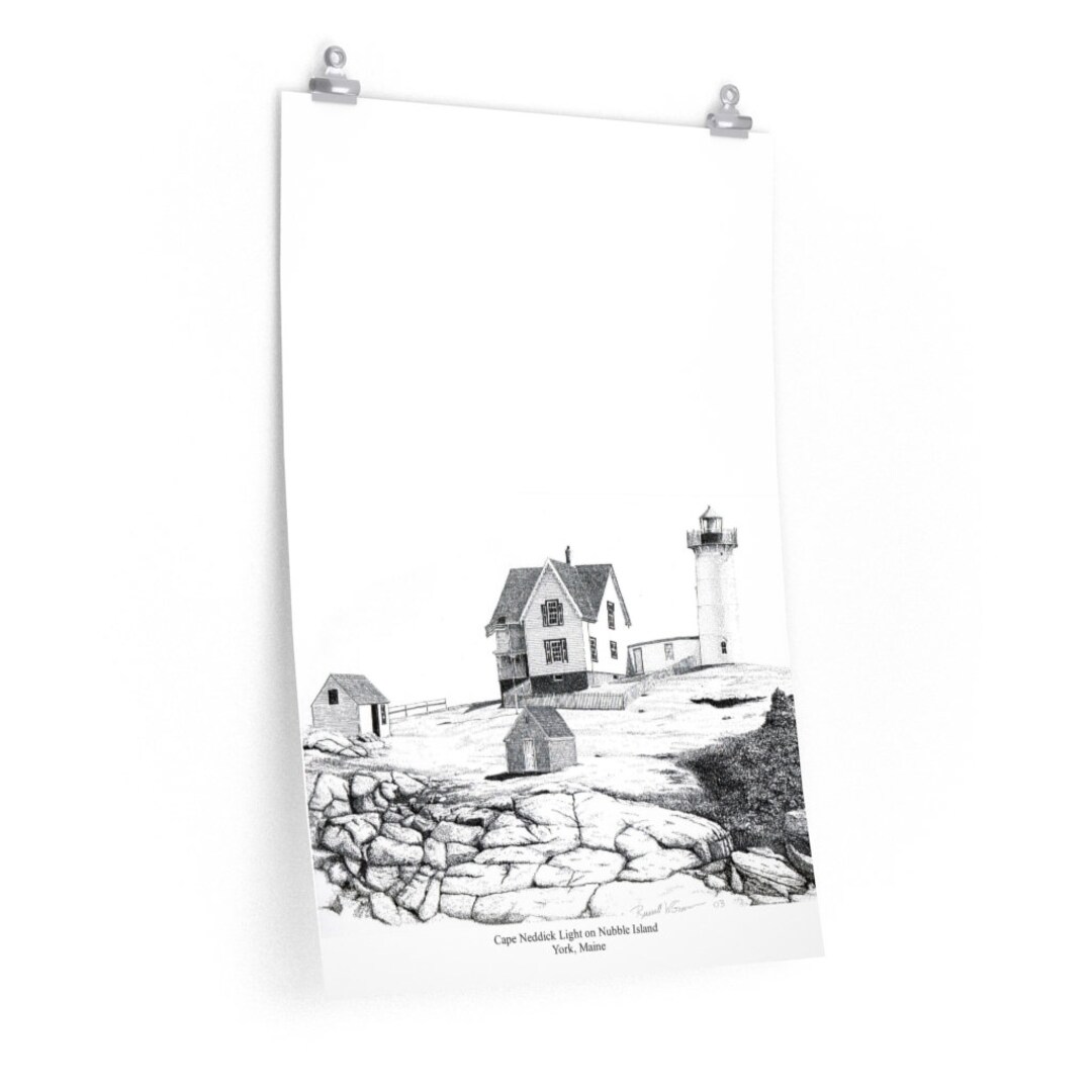 Cape Neddick Light, on Nubble Island, York, Maine Great Gift for ...