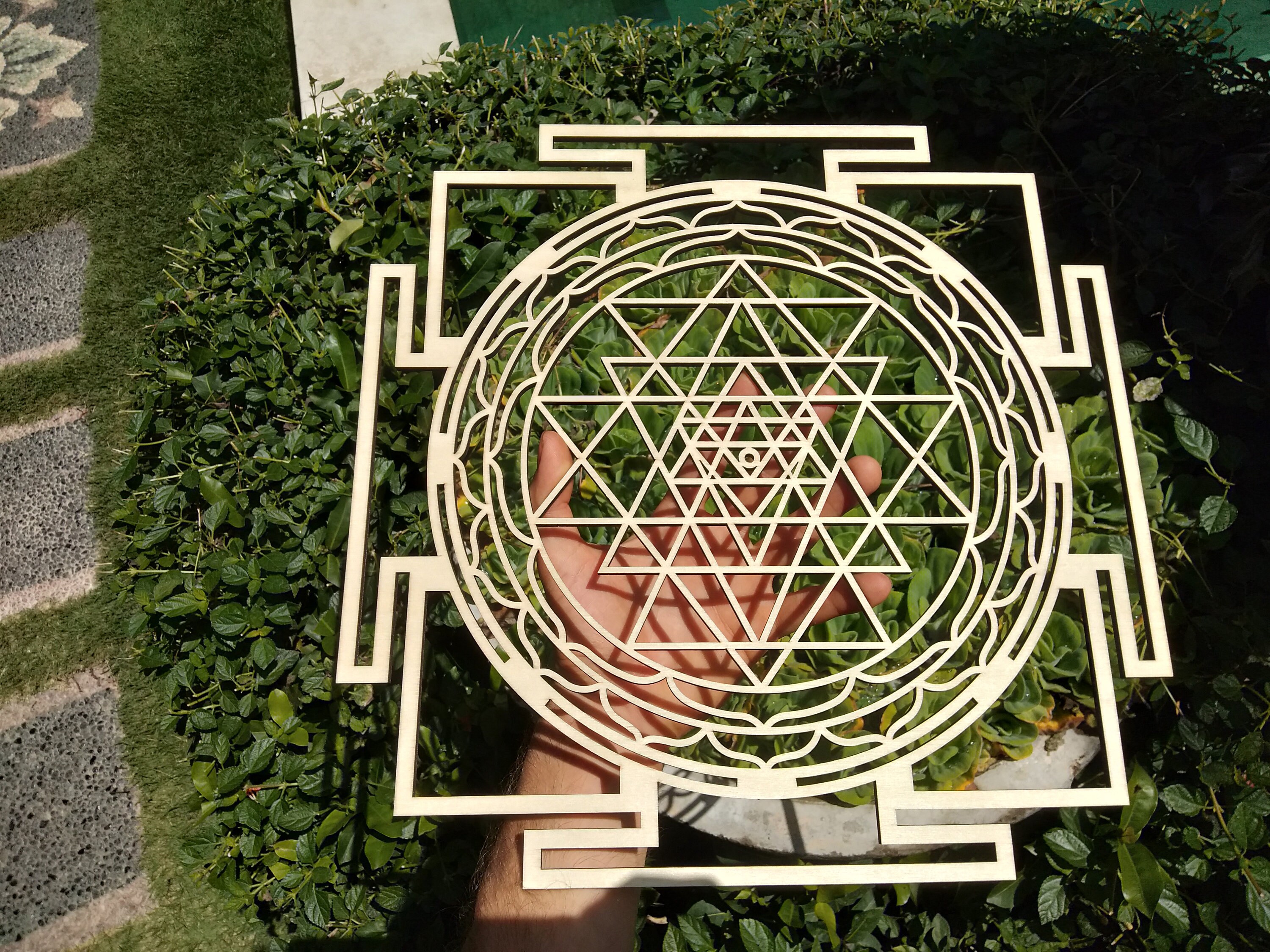 Sri Yantra Mandala by Atman Das. Wall Art Laser Cut Sacred | Etsy