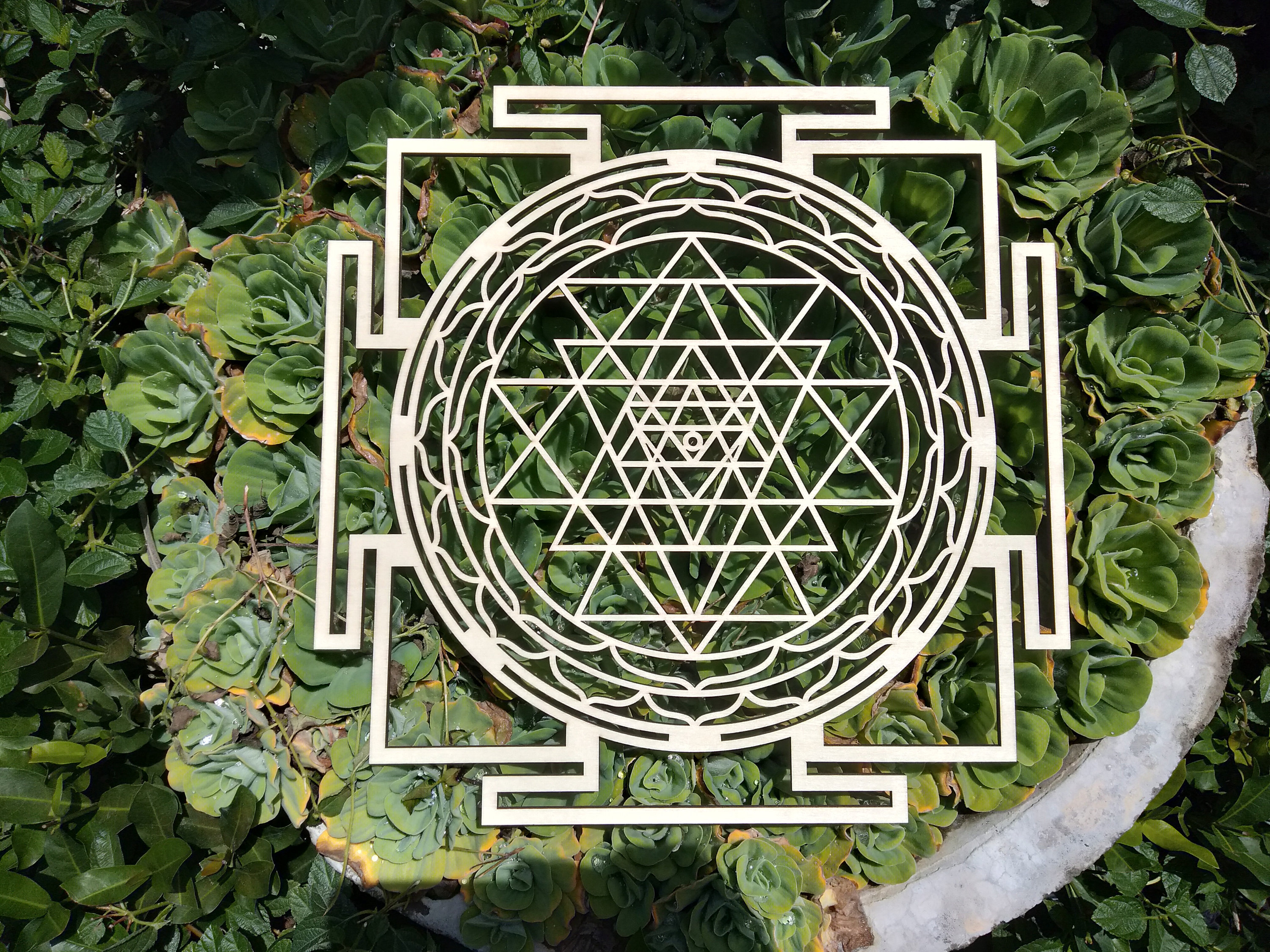 Sri Yantra Mandala by Atman Das. Wall Art Laser Cut Sacred | Etsy