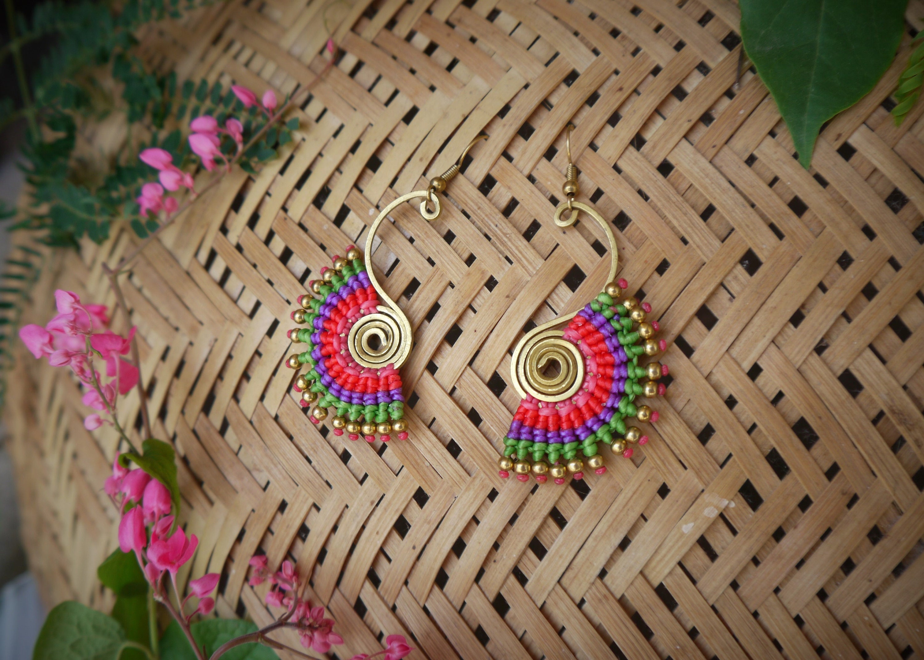 Handmade Earring Colorful Earring Boho Earring Dangle - Etsy