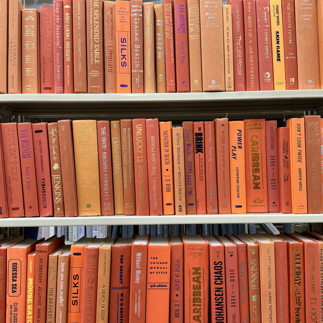 Orange Hardcover Books - Bulk - Etsy