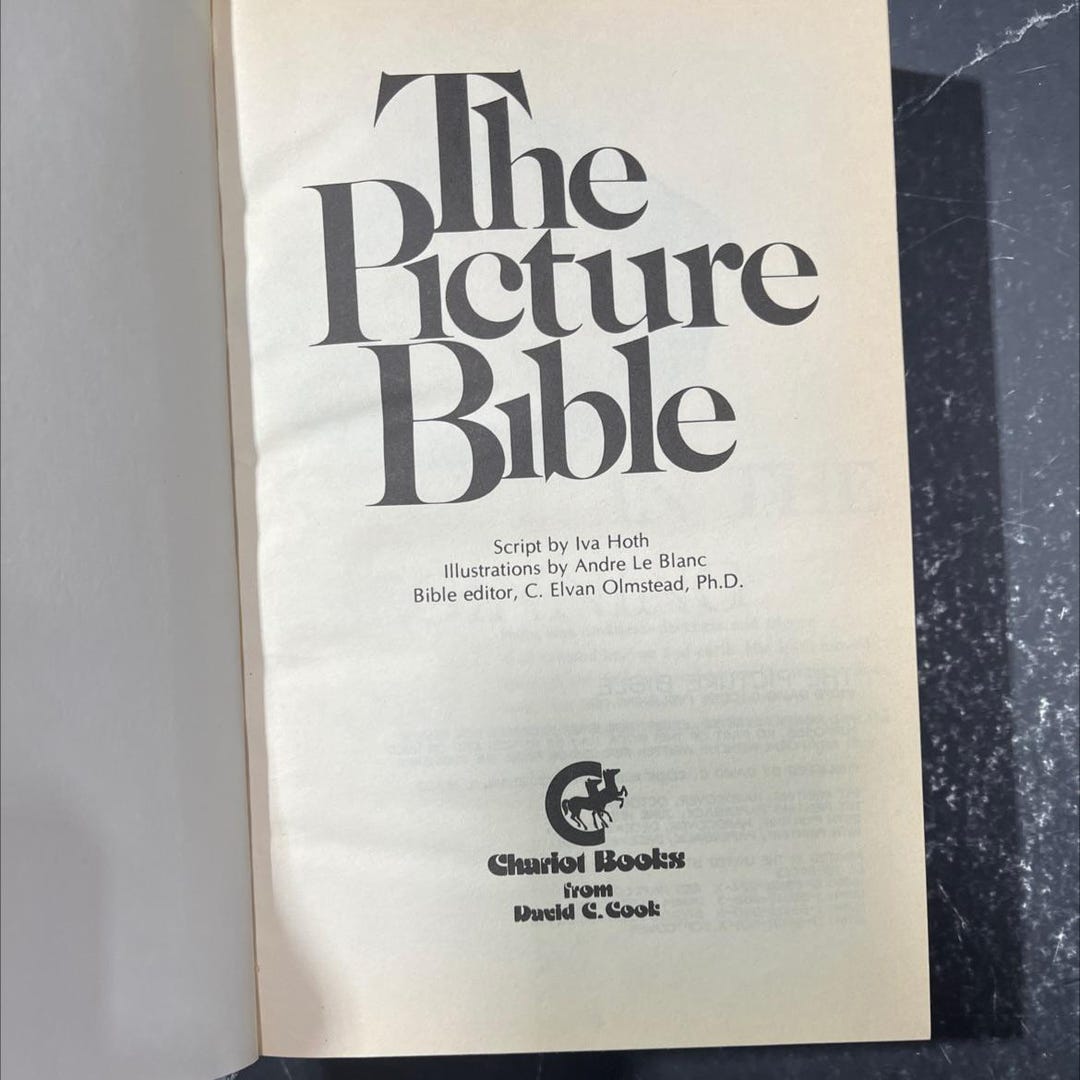 Holy Bible: the Picture Bible Book, by Iva Hoth, 1990 Hardcover RARE ...