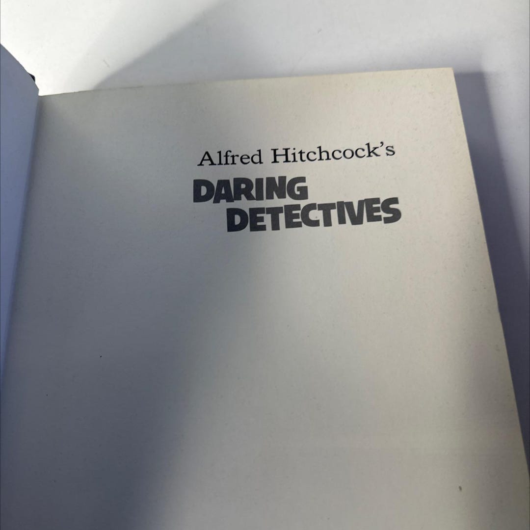 Daring Detectives Book, by Alfred Hitchcock, 1969 Hardcover, Rare ...