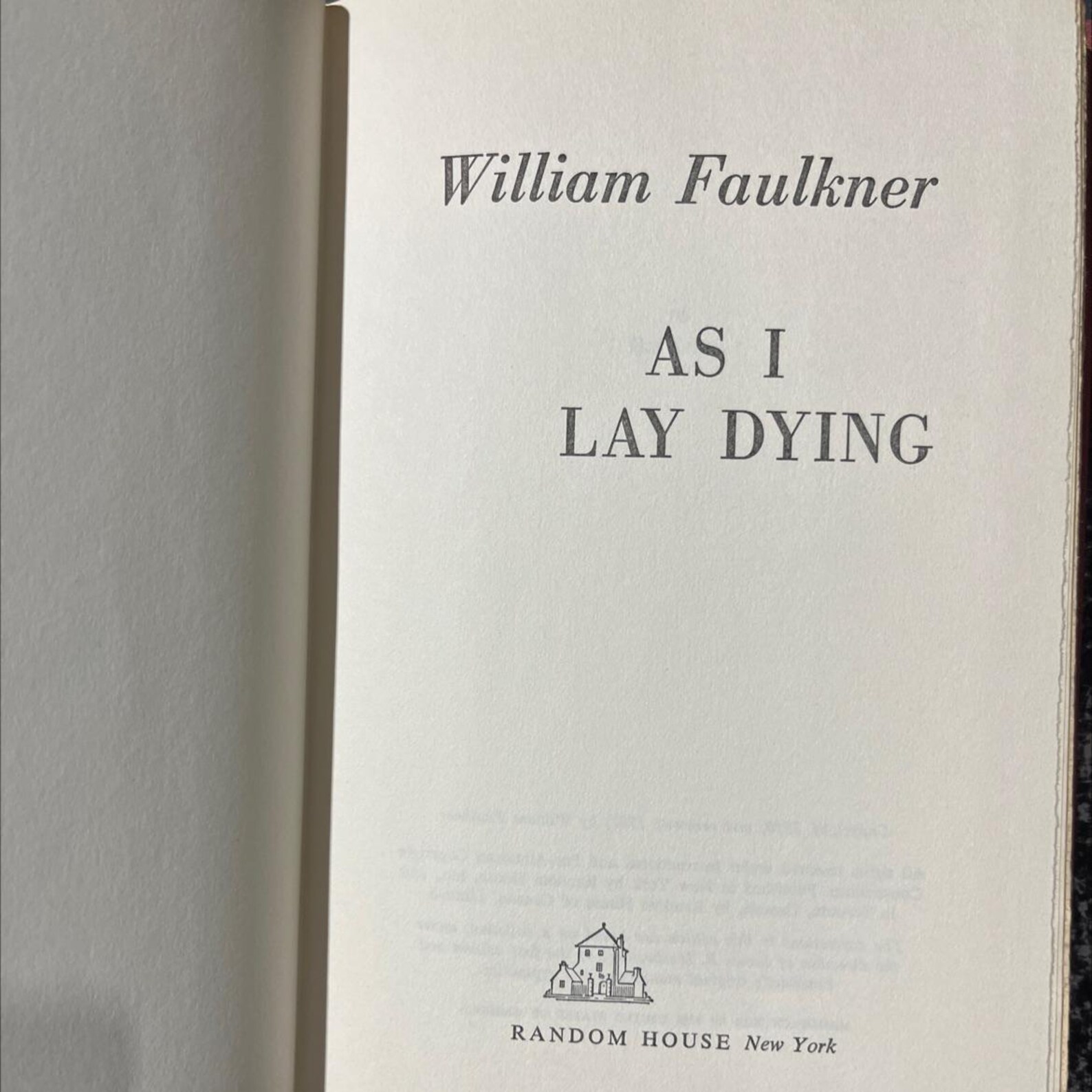 As I Lay Dying Book, by William Faulkner, 1957 Hardcover RARE-R70-B7-F ...