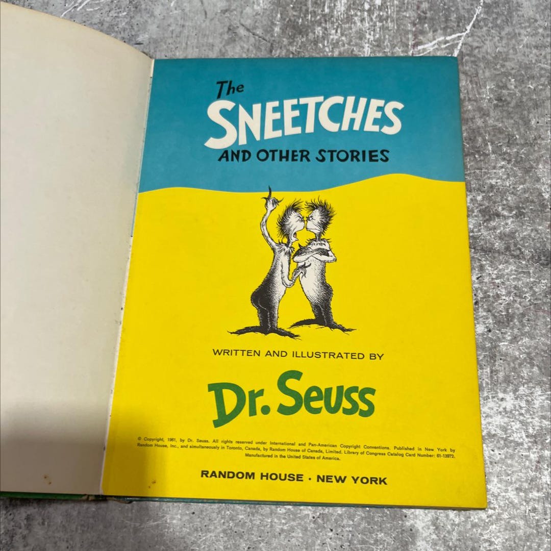 The Sneetches and Other Stories Book, by Dr. Seuss, 1961 Hardcover RARE ...