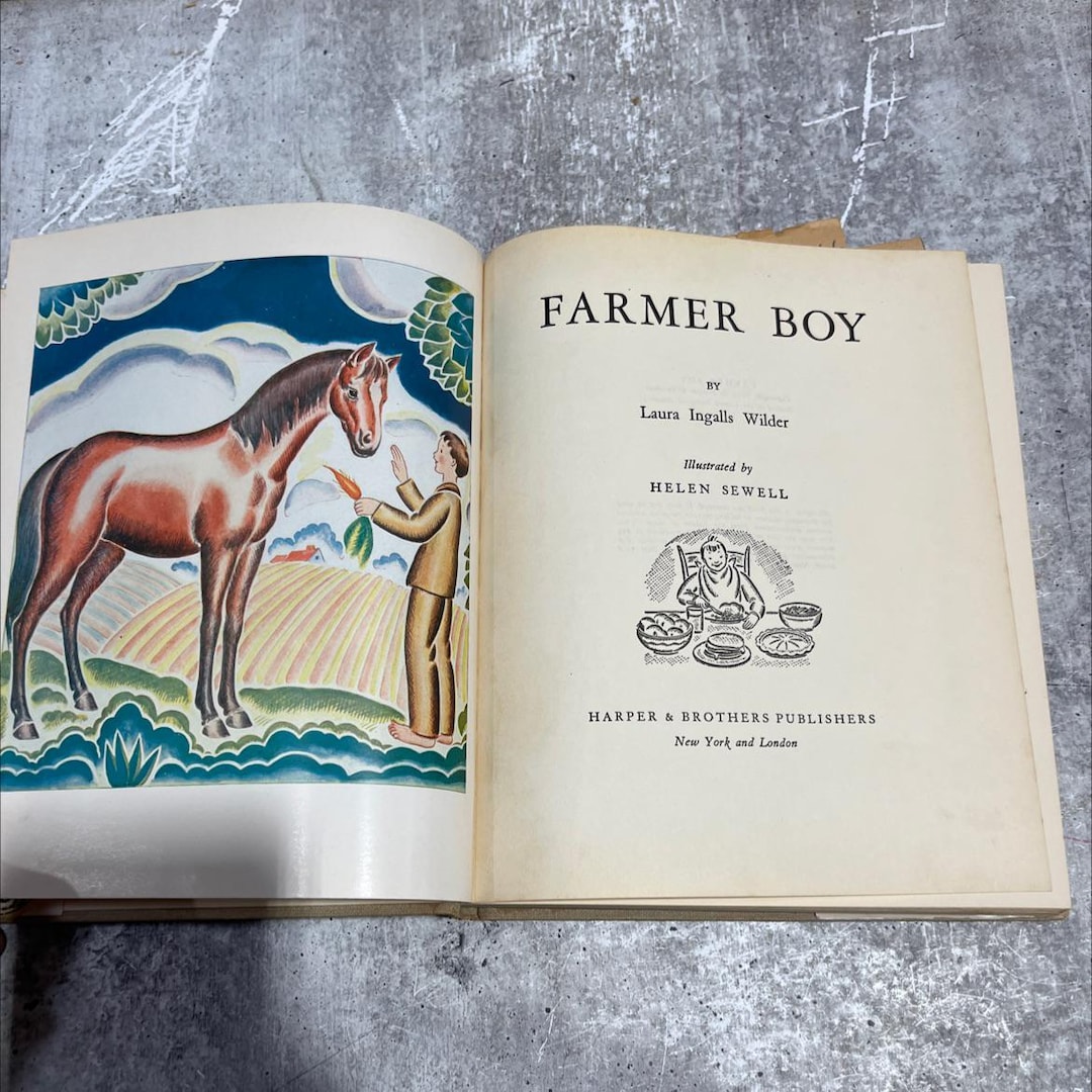 Farmer Boy Book, by Laura Ingalls Wilder, 1933 Hardcover RARE-R69-B8-B ...