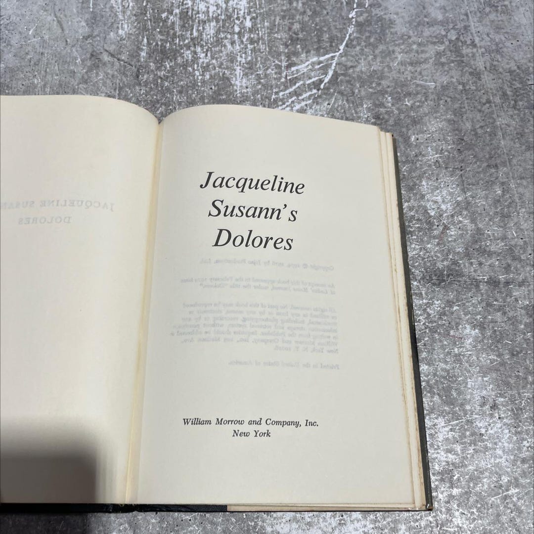 Dolores Book, by Jacqueline Susann, 1976 Hardcover RARE-R64-B7-B_104 - Etsy