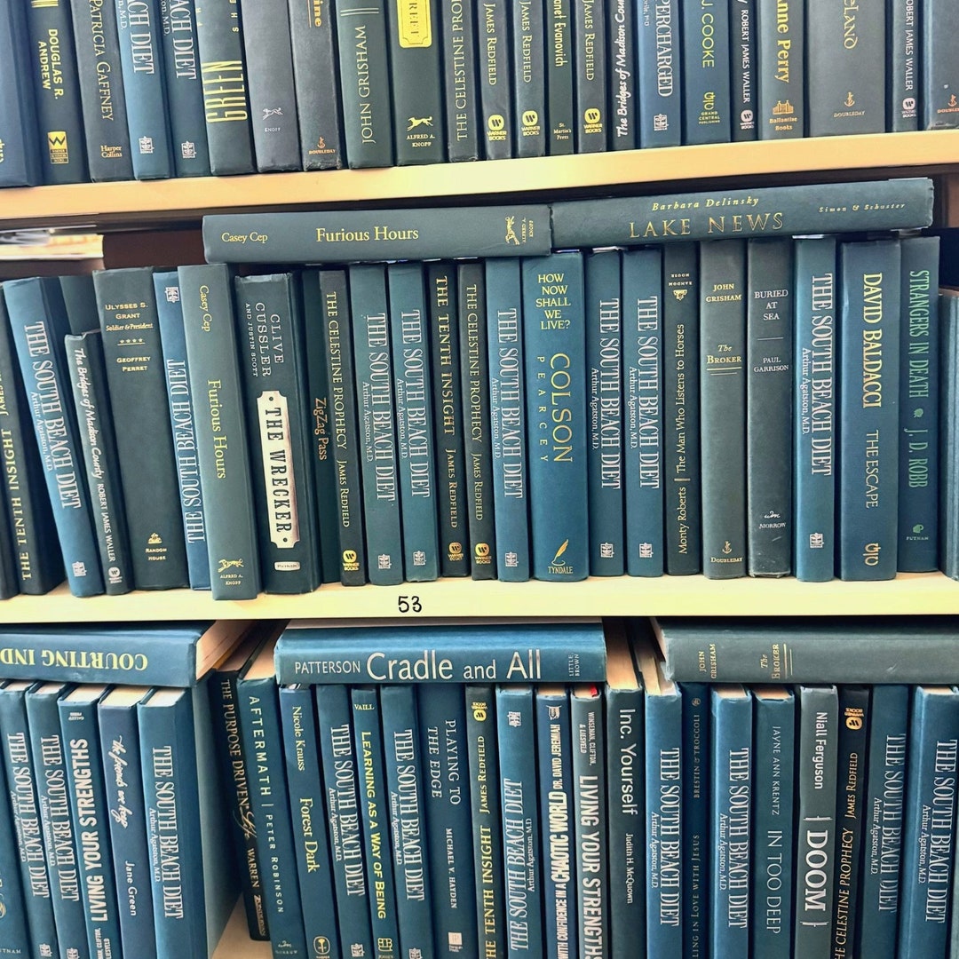 Bulk Dark Teal Books by the Foot - Etsy