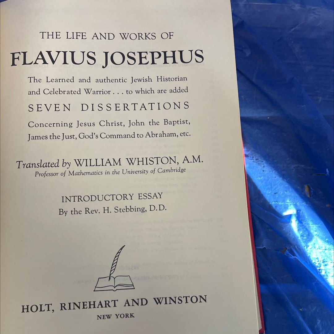 The Life and Works of Flavius Josephus Book, by Flavius Josephus, 1965 ...