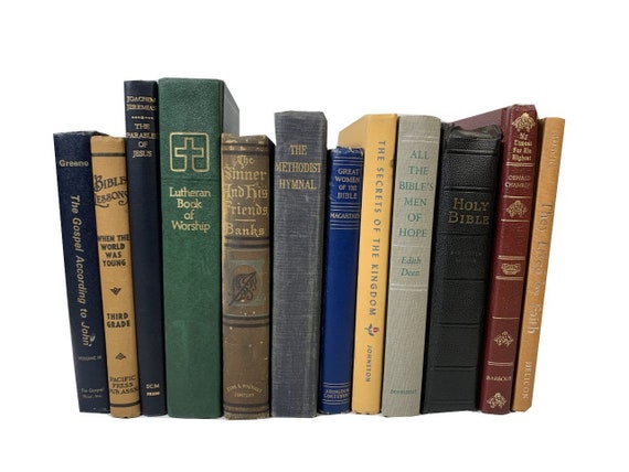 VINTAGE Religious Books Mixed Colors Books by the Foot - Etsy