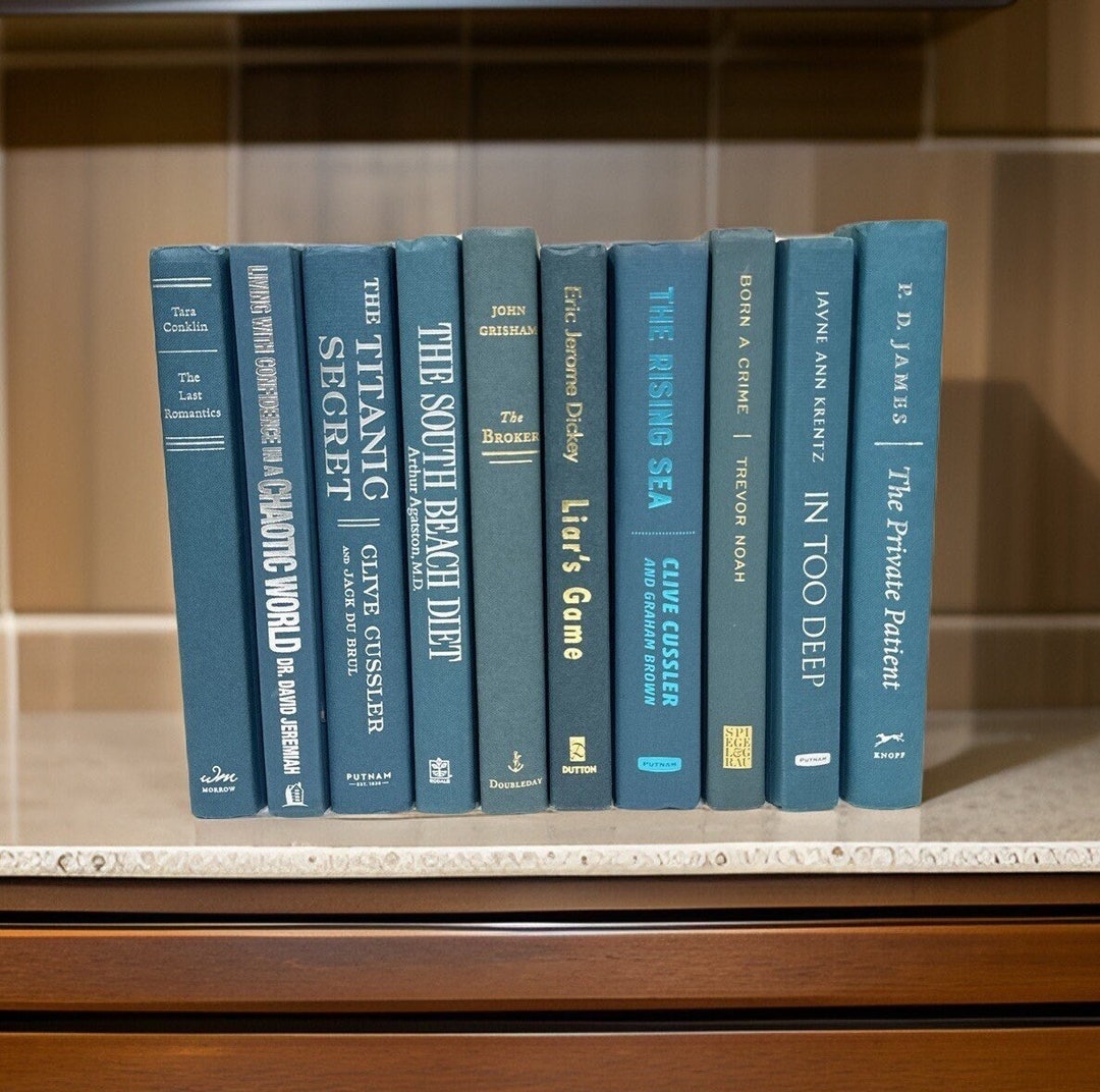 Dark Teal Books by the Foot - Etsy