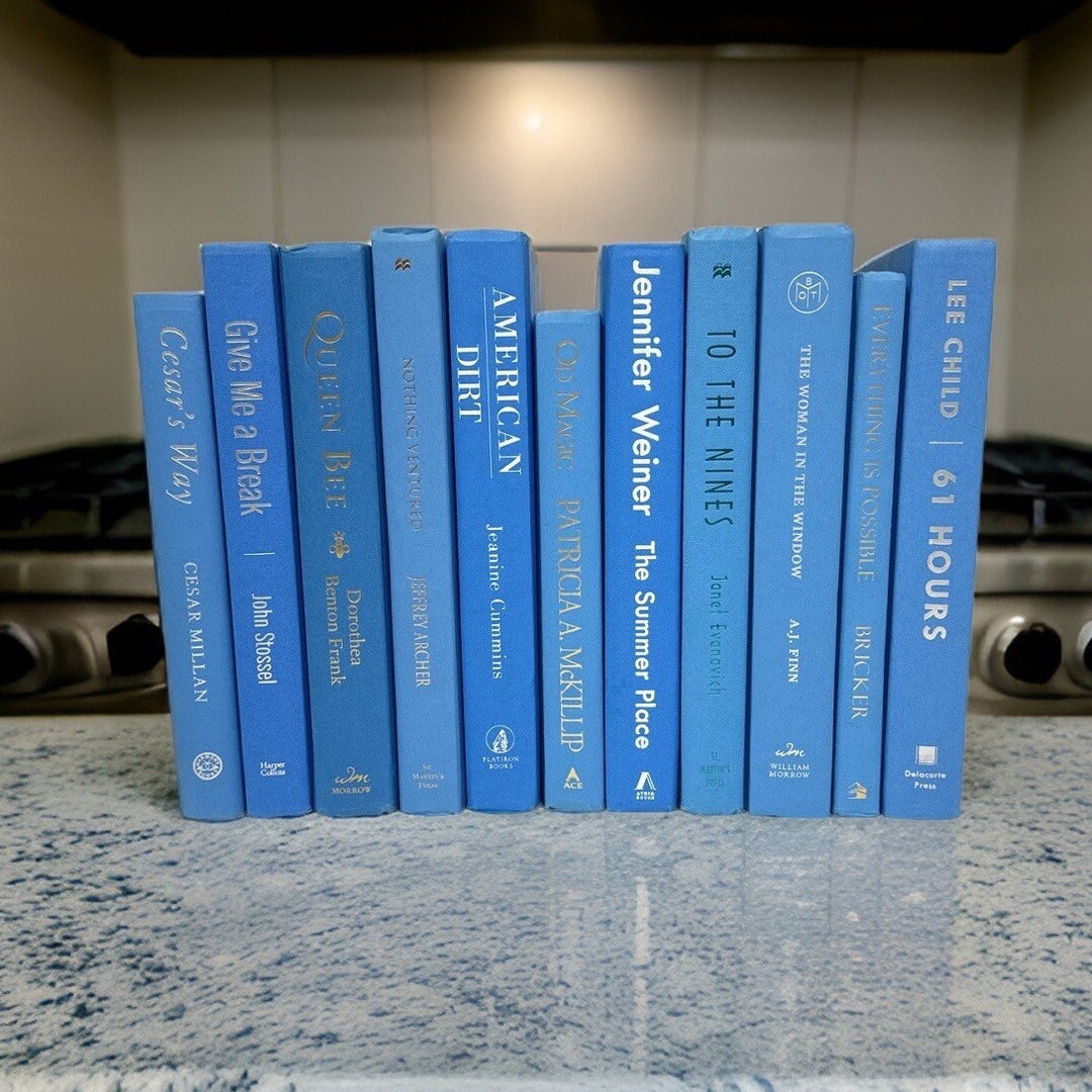 Light Blue Books by the Foot - Etsy