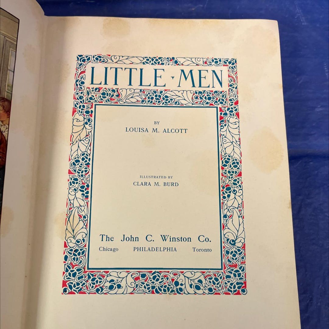 Little Men Book, by Louisa M. Alcott, 1928 Hardcover 5R2S_139 - Etsy