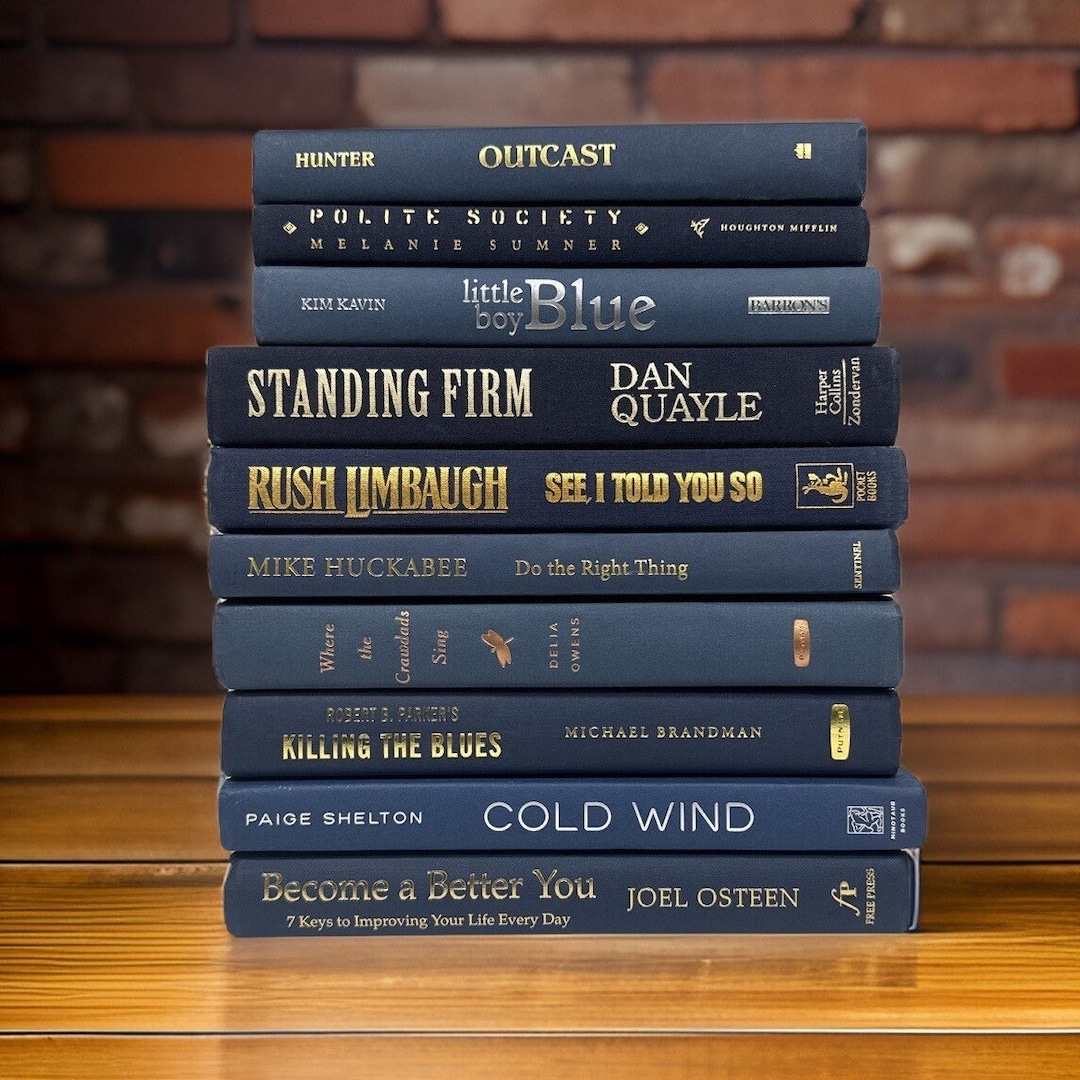 Navy Blue Books by the Foot - Bulk - Etsy
