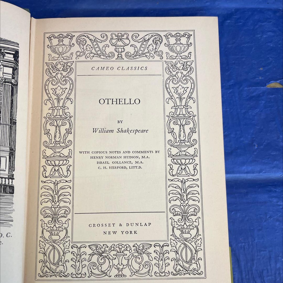 Othello Book, by William Shakespeare, 1909 Hardcover Cameo Classics ...