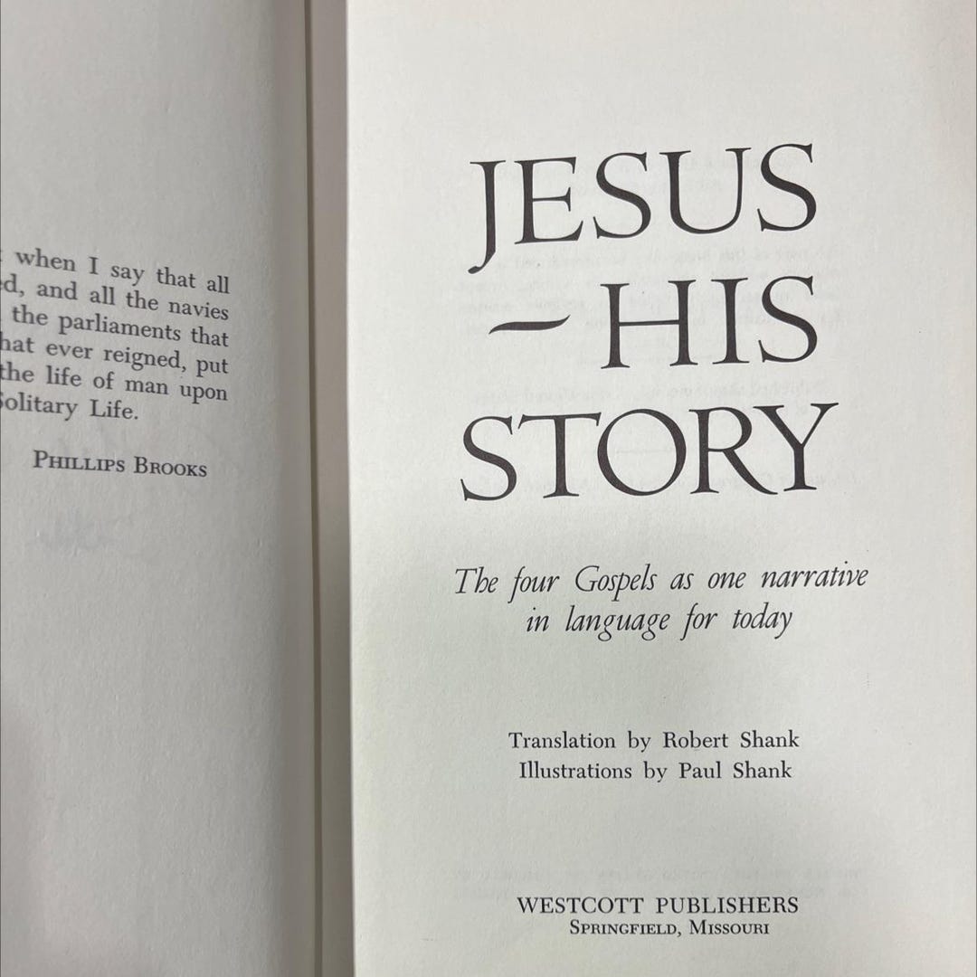 SIGNED Jesus - His Story Book, by Robert Shank, 1962 Hardcover, Vintage ...