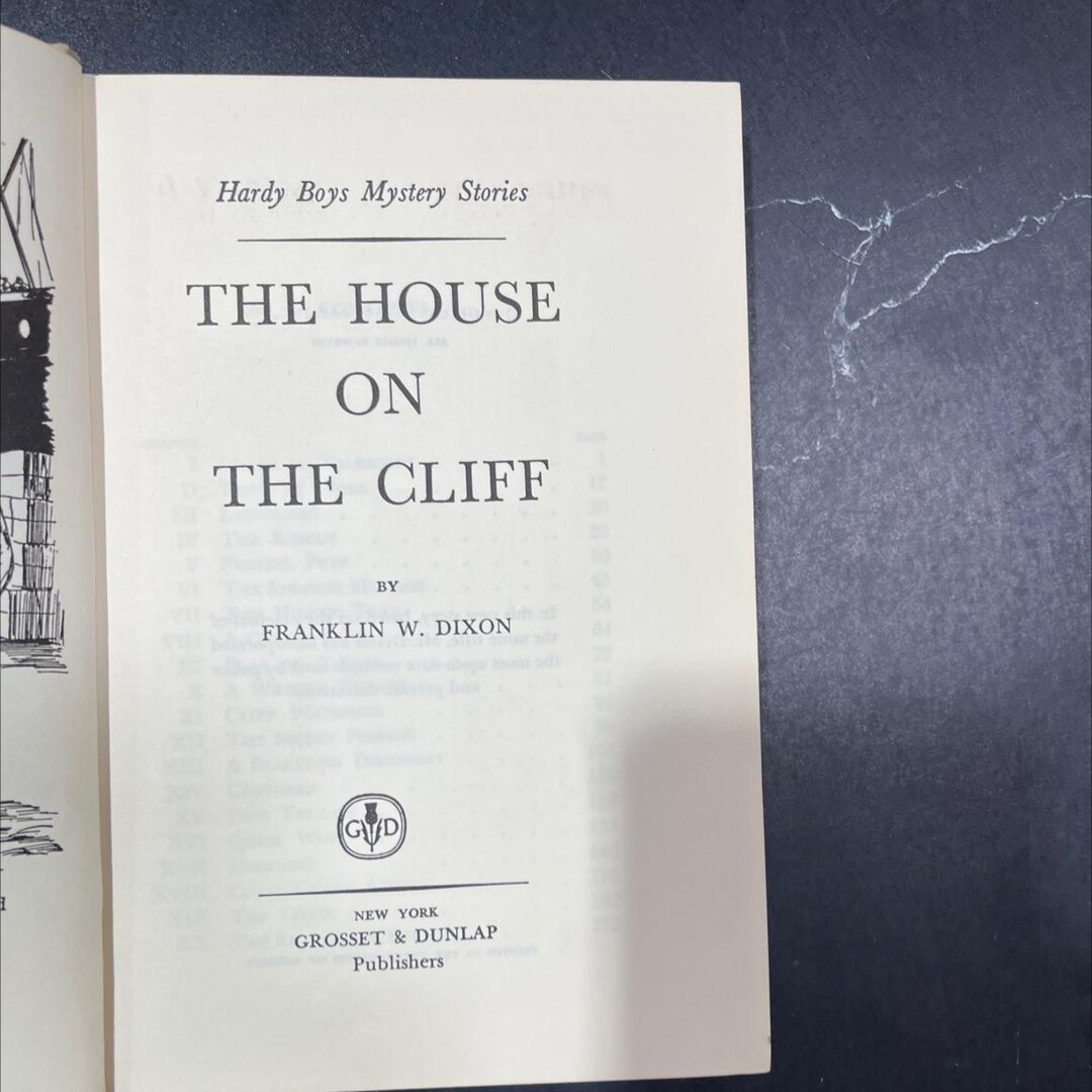 The House on the Cliff Book, by Franklin W. Dixon, 1959 Hardcover RARE ...