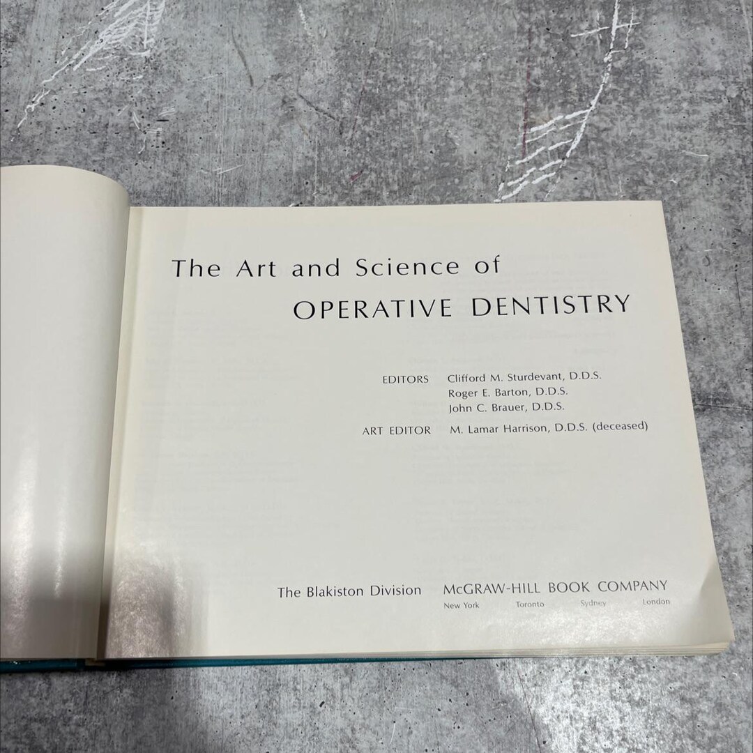 The Art and Science of Operative Dentistry Book, by Clifford M ...